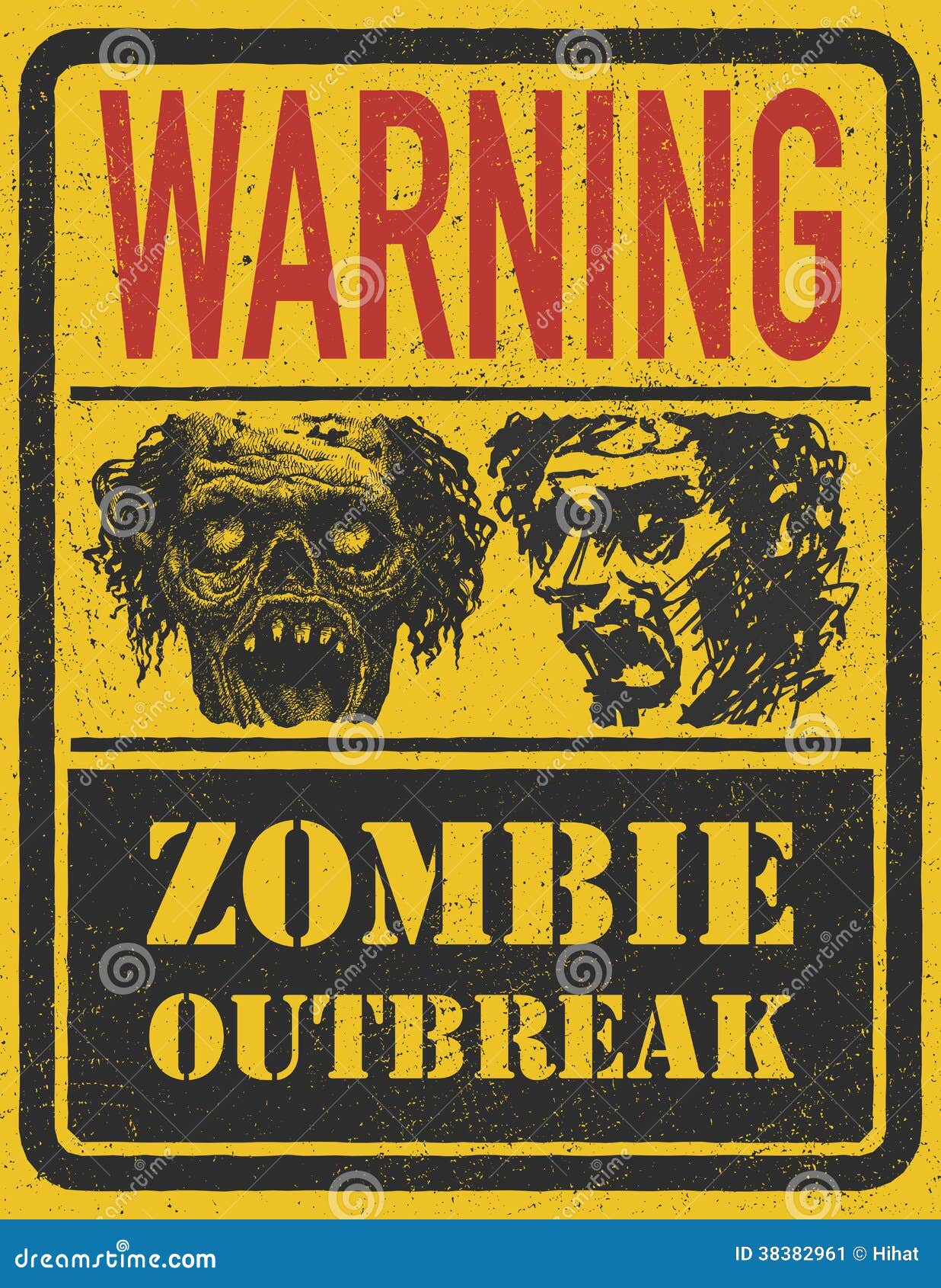 Zombie Outbreak. Hand Drawn. Vector Eps8 Stock Vector - Illustration of ...