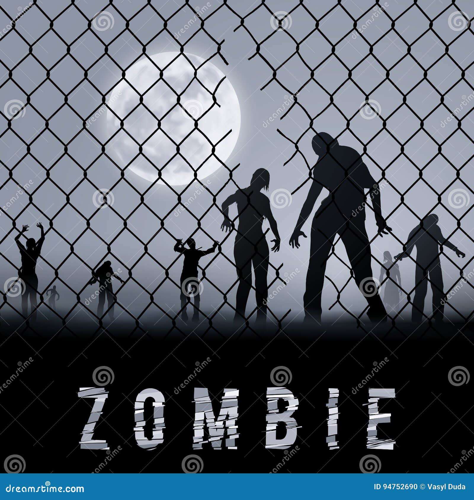 Zombie Poste stock vector. Illustration of cool, hallow - 94752690