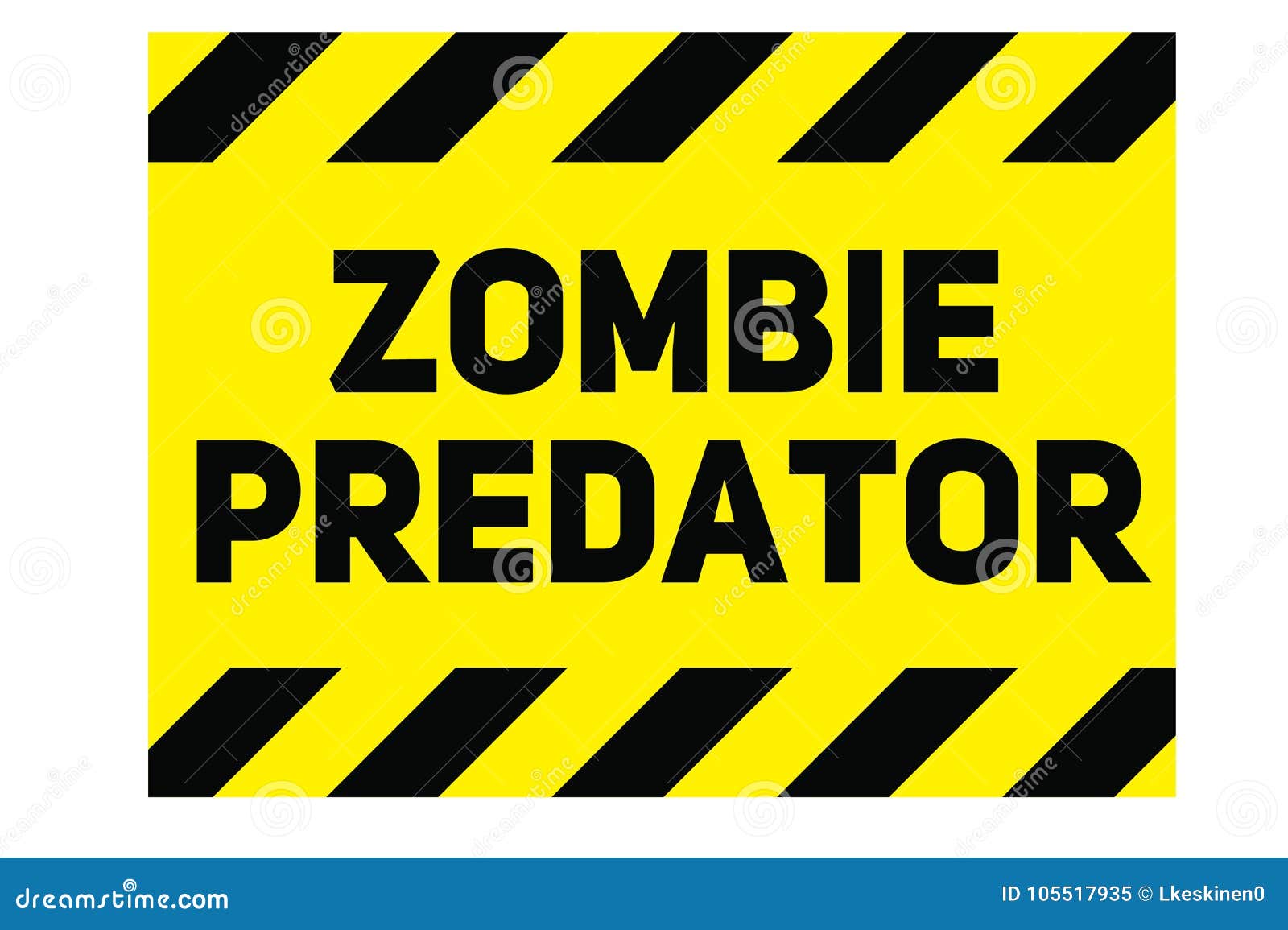 Zombie predator sign stock vector. Illustration of killer - 105517935