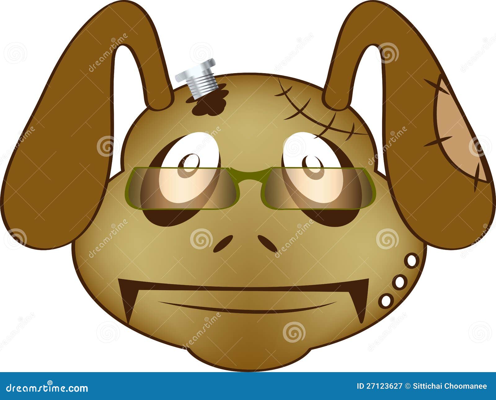 Zombie rabbit stock vector. Illustration of cartoon, zombie - 27123627