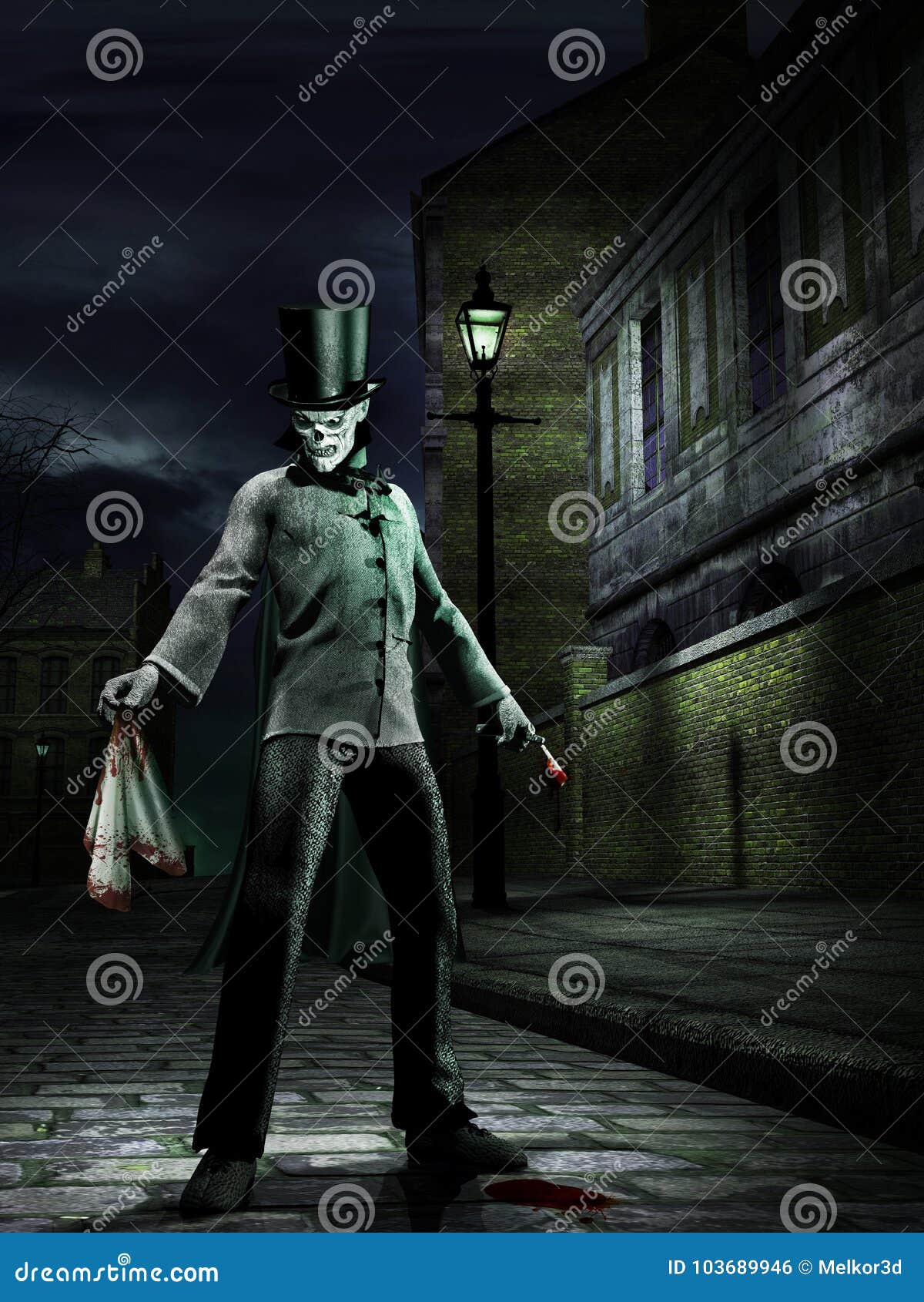 Zombie with razor stock illustration. Illustration of jack - 103689946