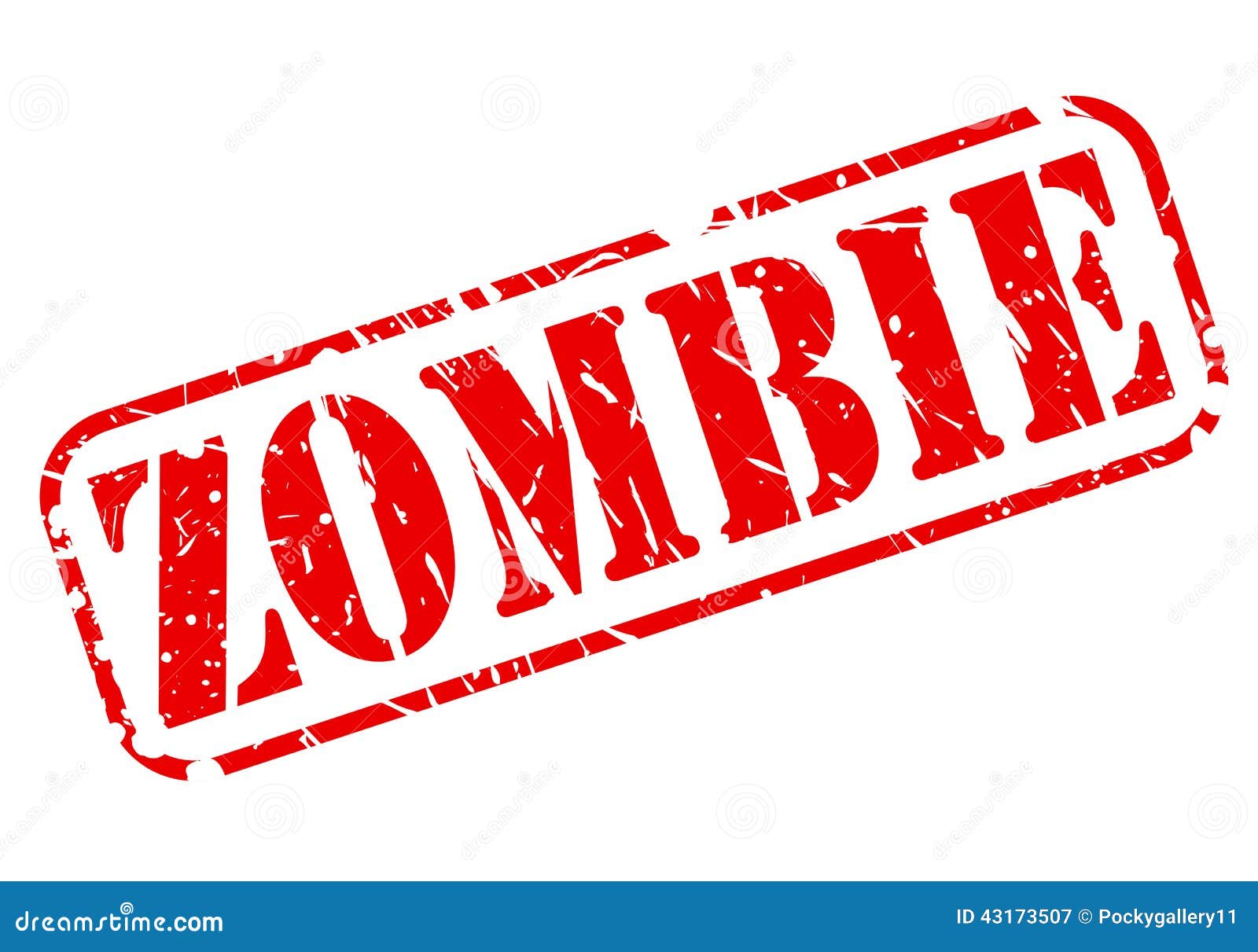 Zombie red stamp text stock vector. Illustration of dread - 43173507