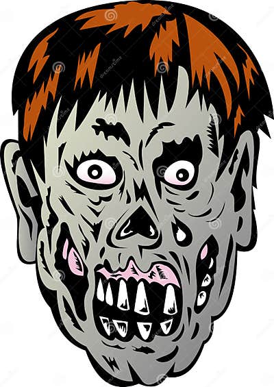 Zombie with rotting face stock vector. Illustration of vector - 11035958