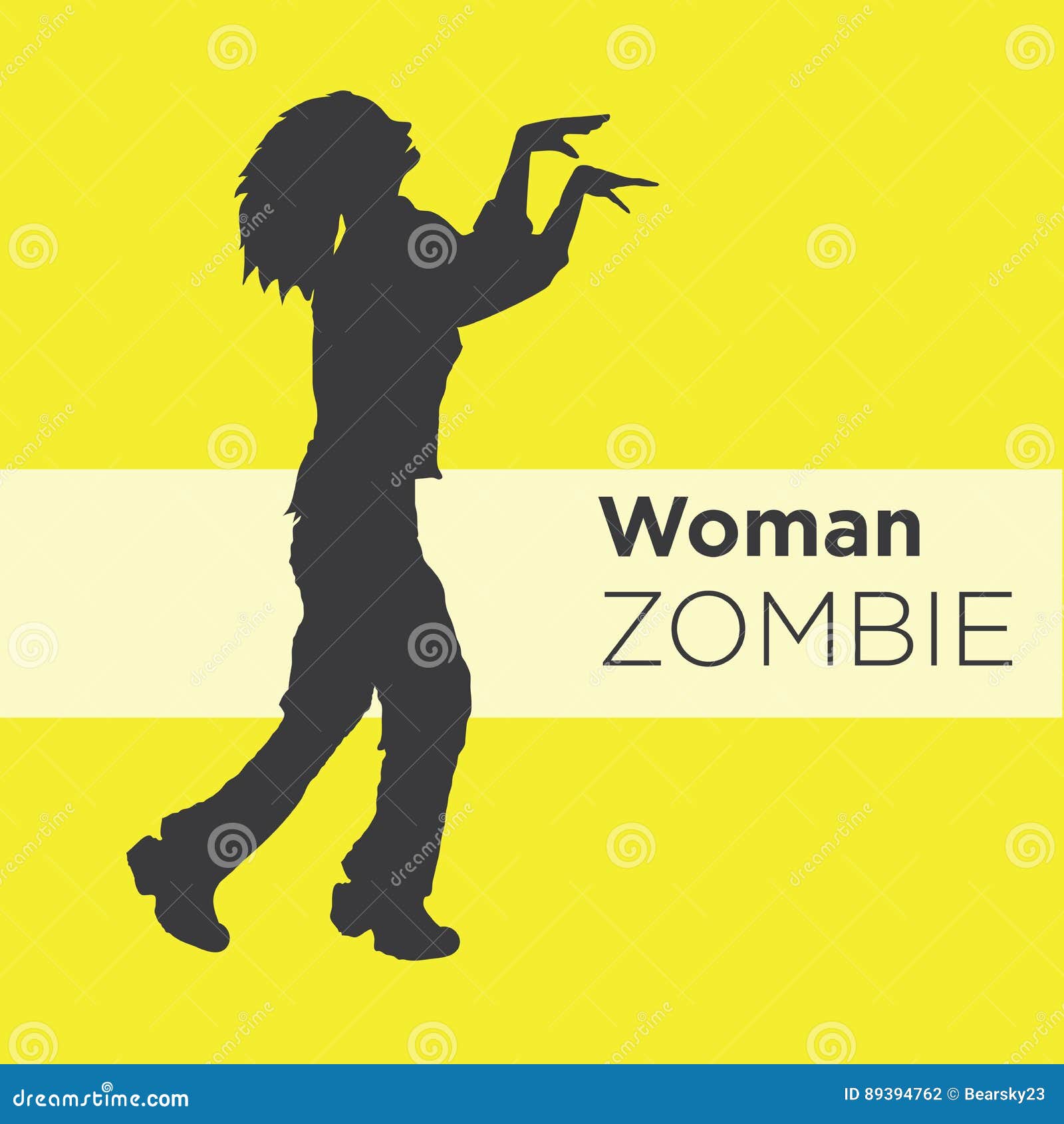 Zombie Silhouette Side View Images Stock Vector - Illustration of ...