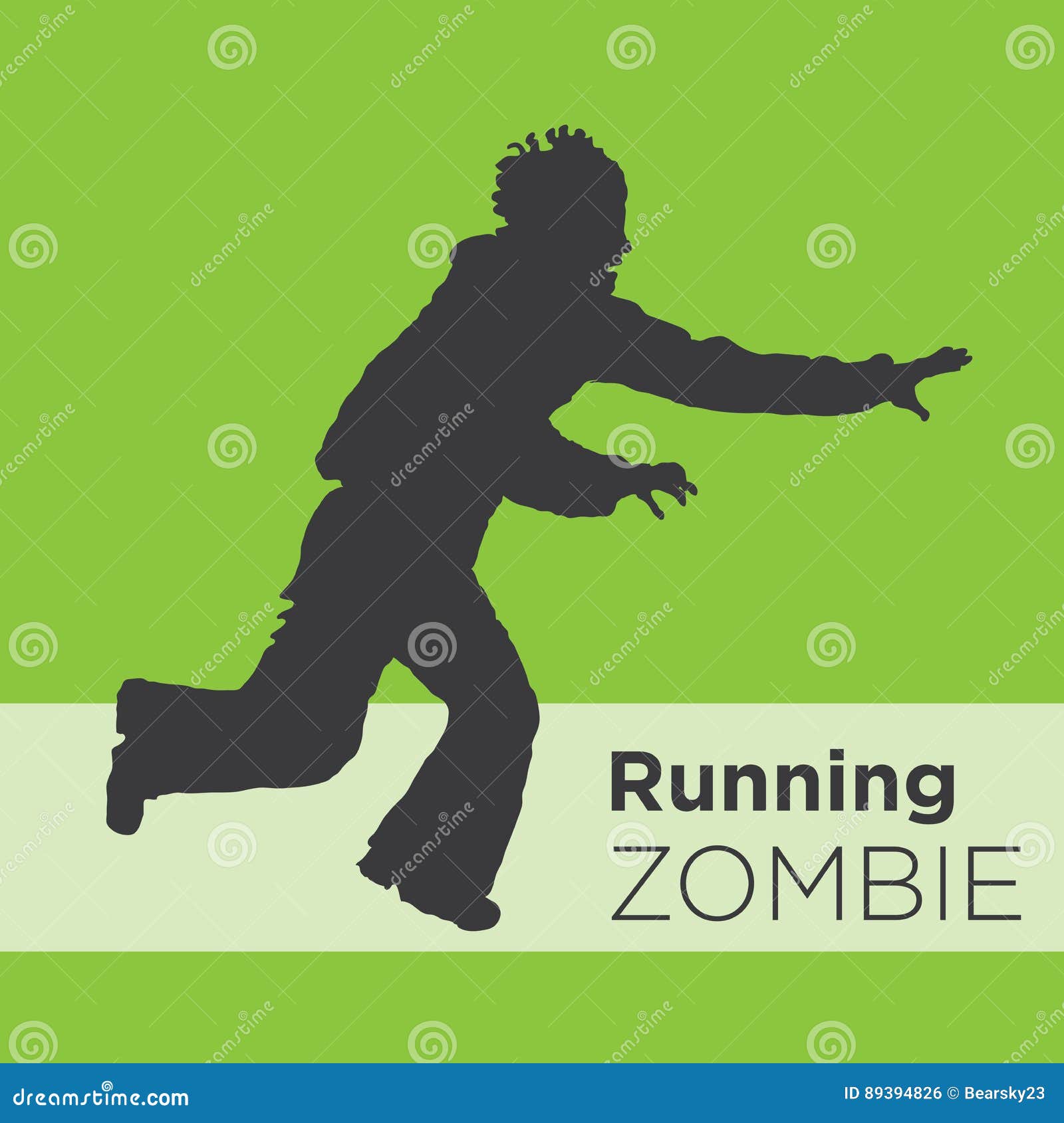 Zombie Silhouette Side View Images Stock Vector - Illustration of ...
