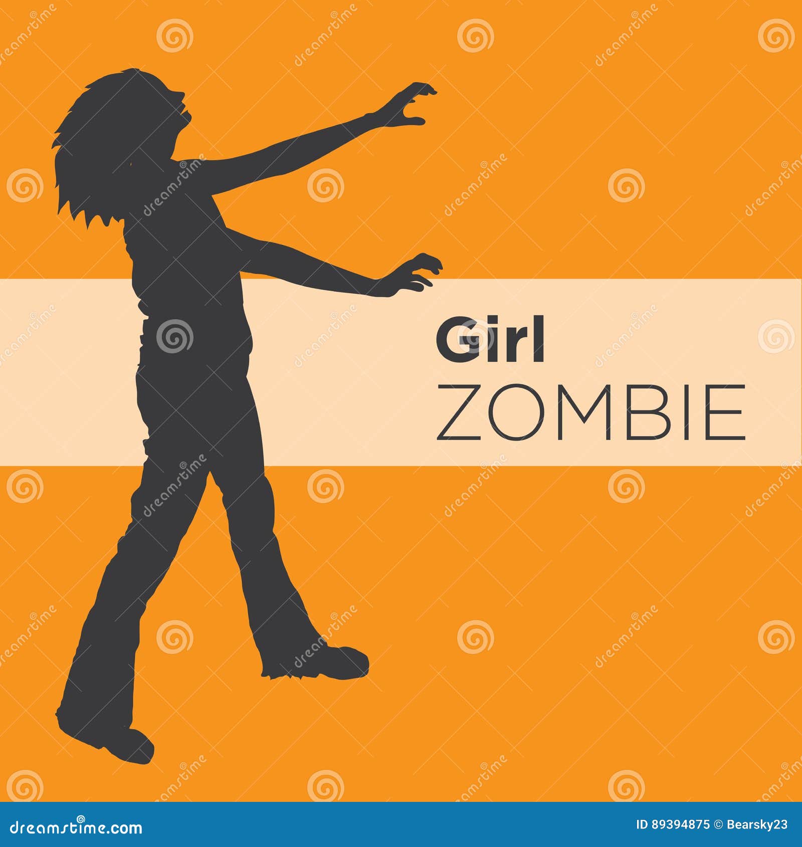 Zombie Silhouette Side View Images Stock Vector - Illustration of dead ...