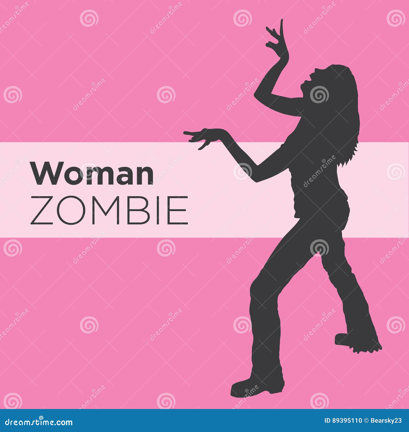 Zombie Silhouette Side View Images Stock Vector - Illustration of dead ...