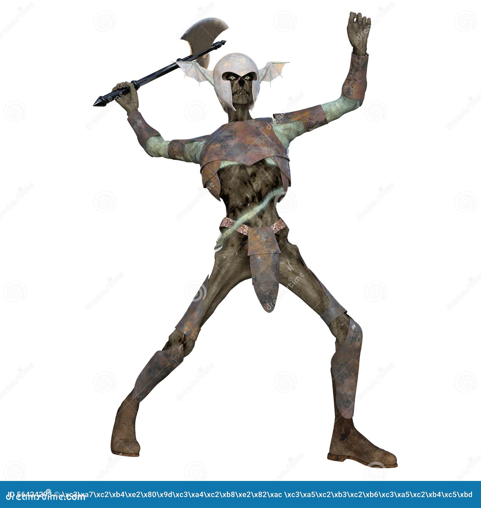Zombie Soldier Shout Concept. Drawing Scary Character Illustrati ...