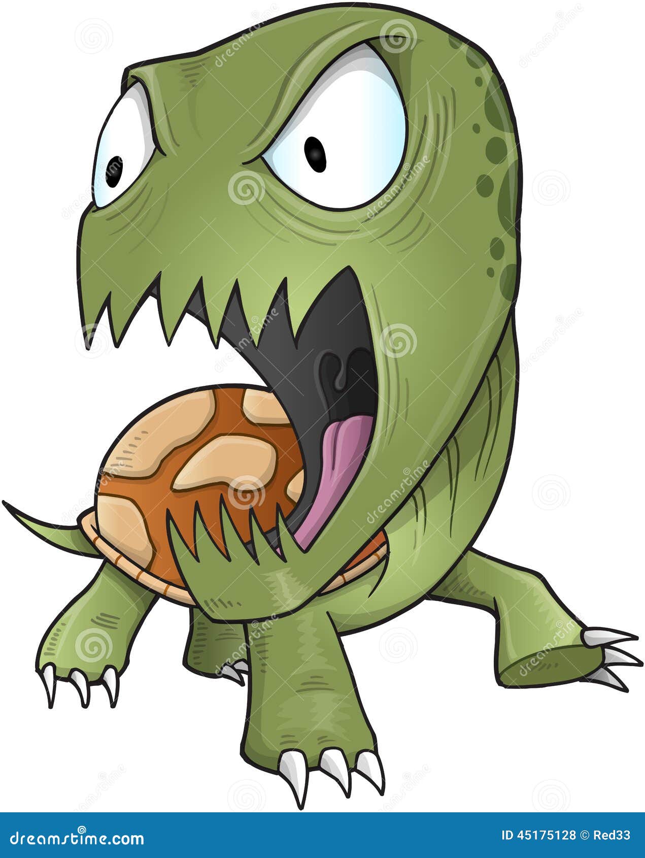 Zombie Turtle stock vector. Illustration of zombie, vector - 45175128