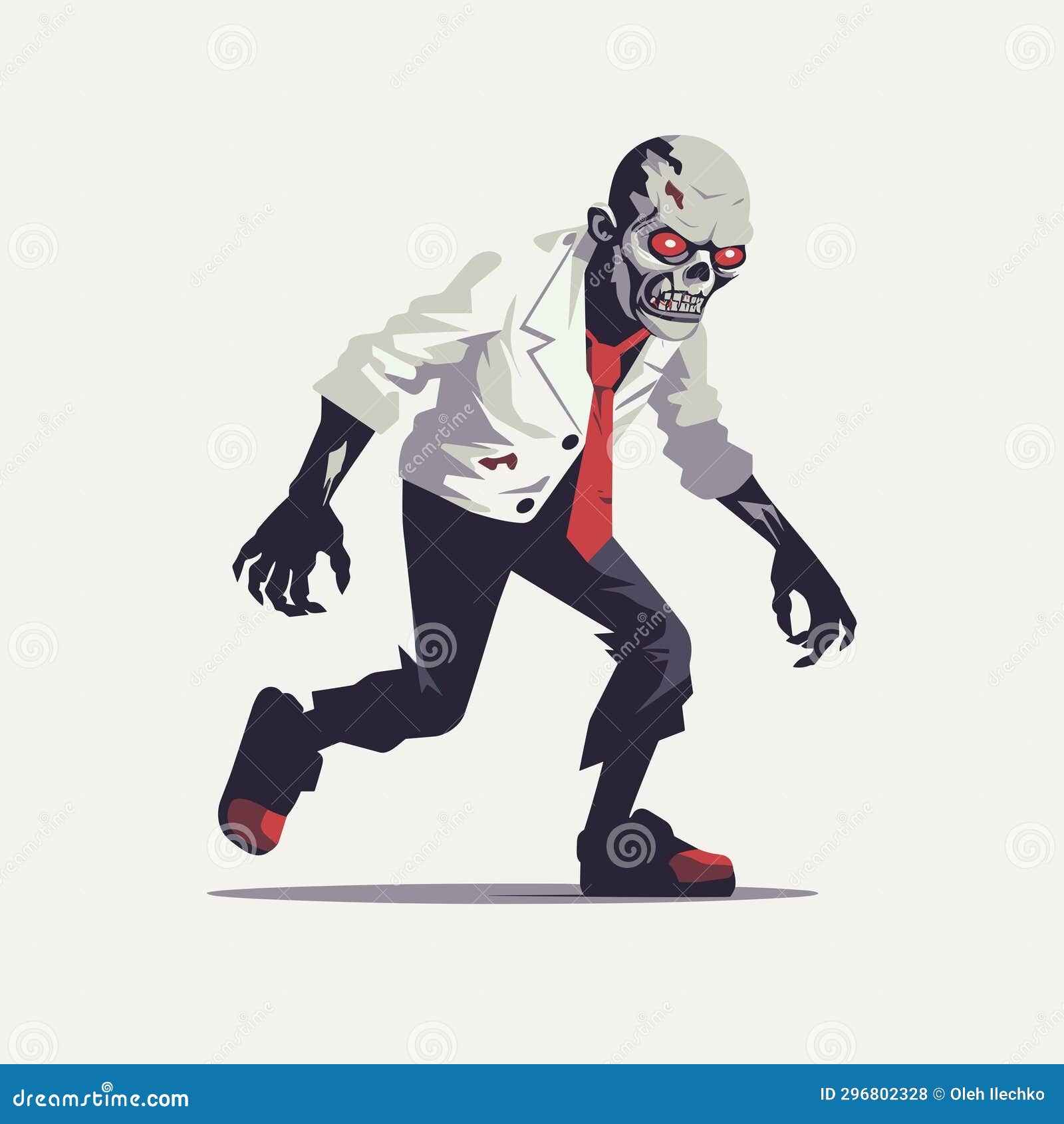 Zombie Vector Flat Minimalistic Asset Isolated Illustration Stock ...