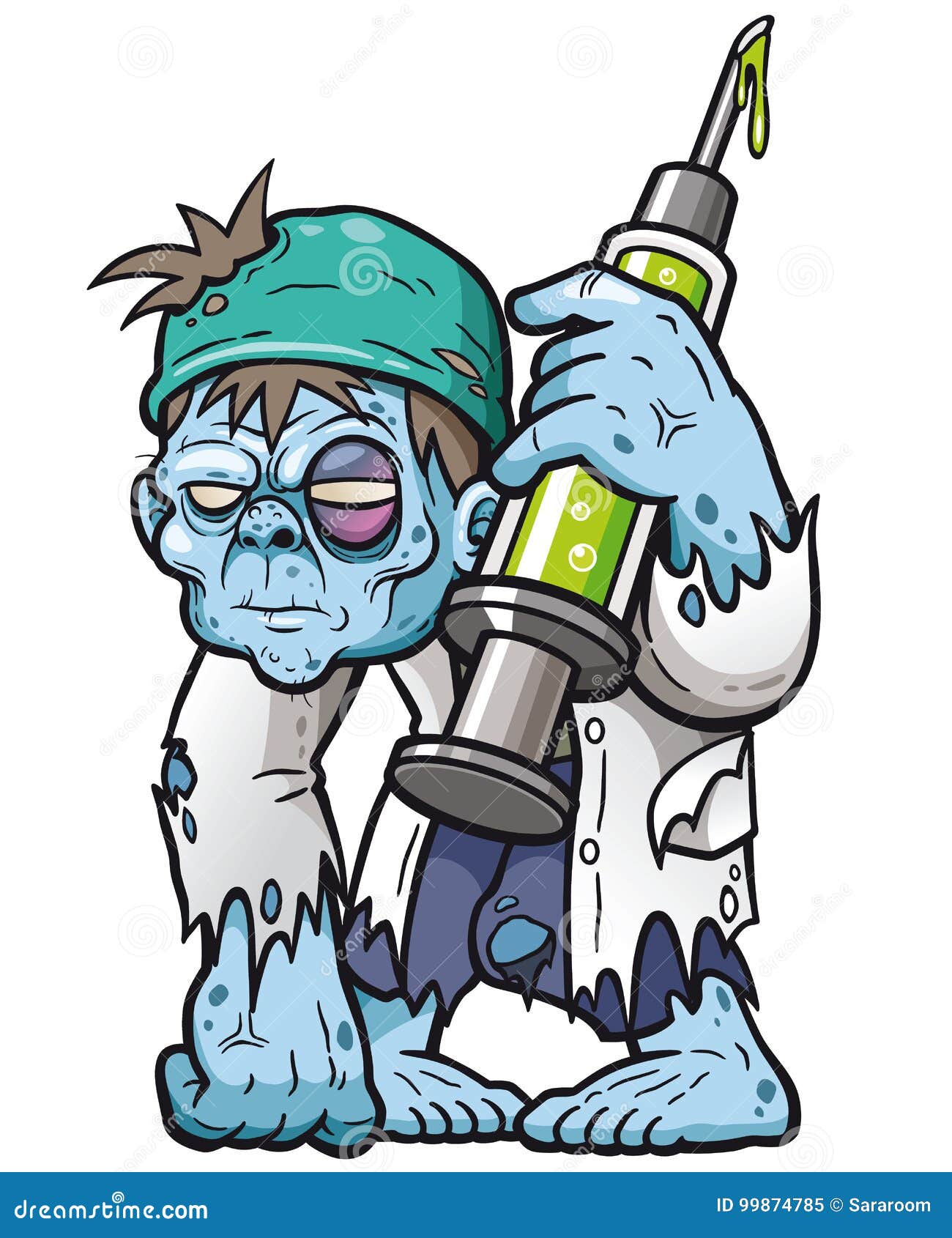 Zombie stock vector. Illustration of zombie, evil, running - 99874785