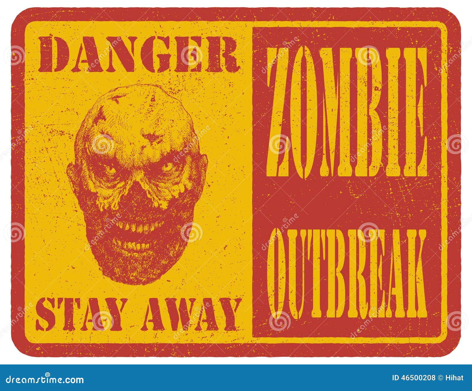 Brains Warning Sign Yellow. Think Hazard Attention Symbol. Danger Road ...