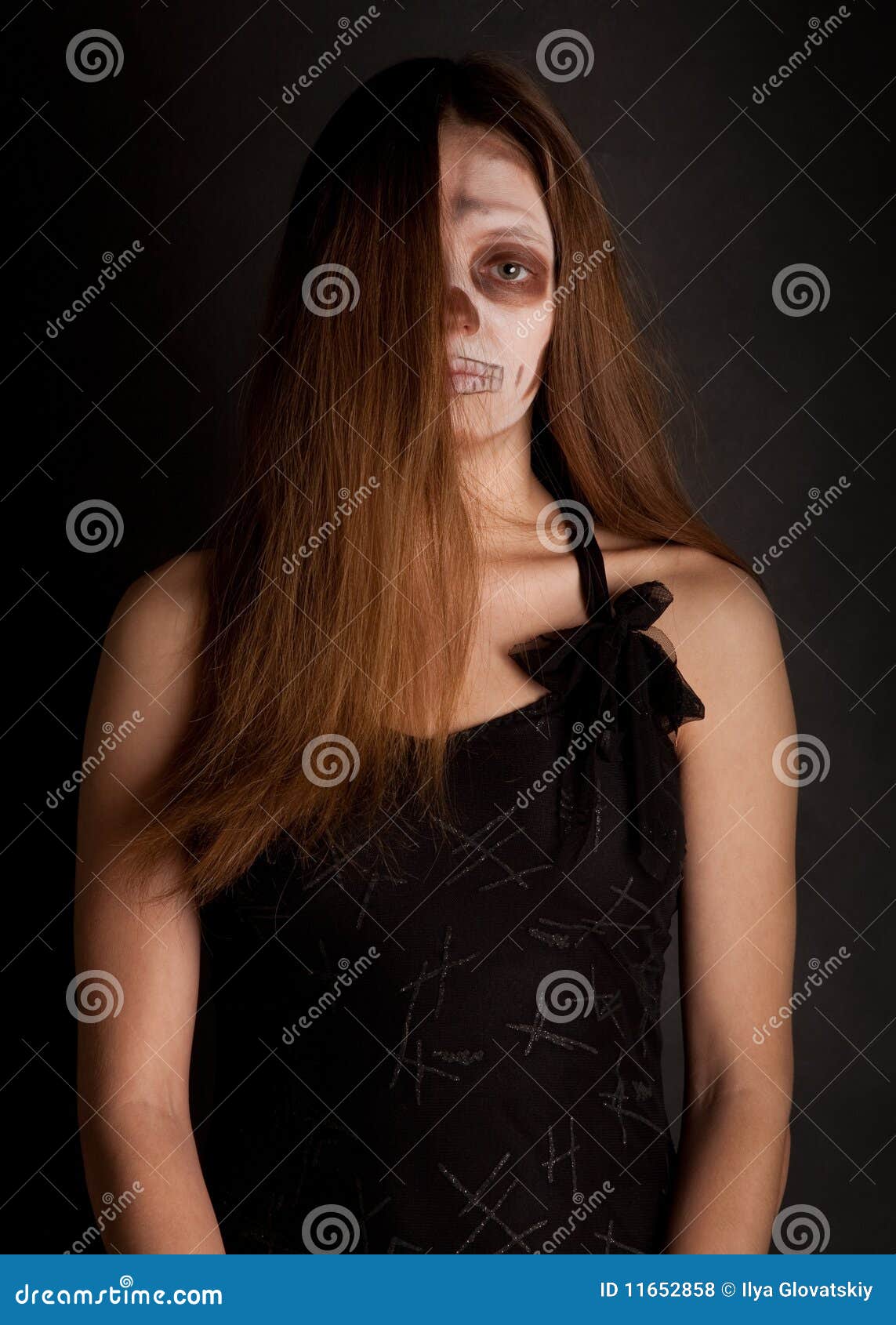 Zombie Woman Looking To the Camera Stock Photo - Image of spooky ...