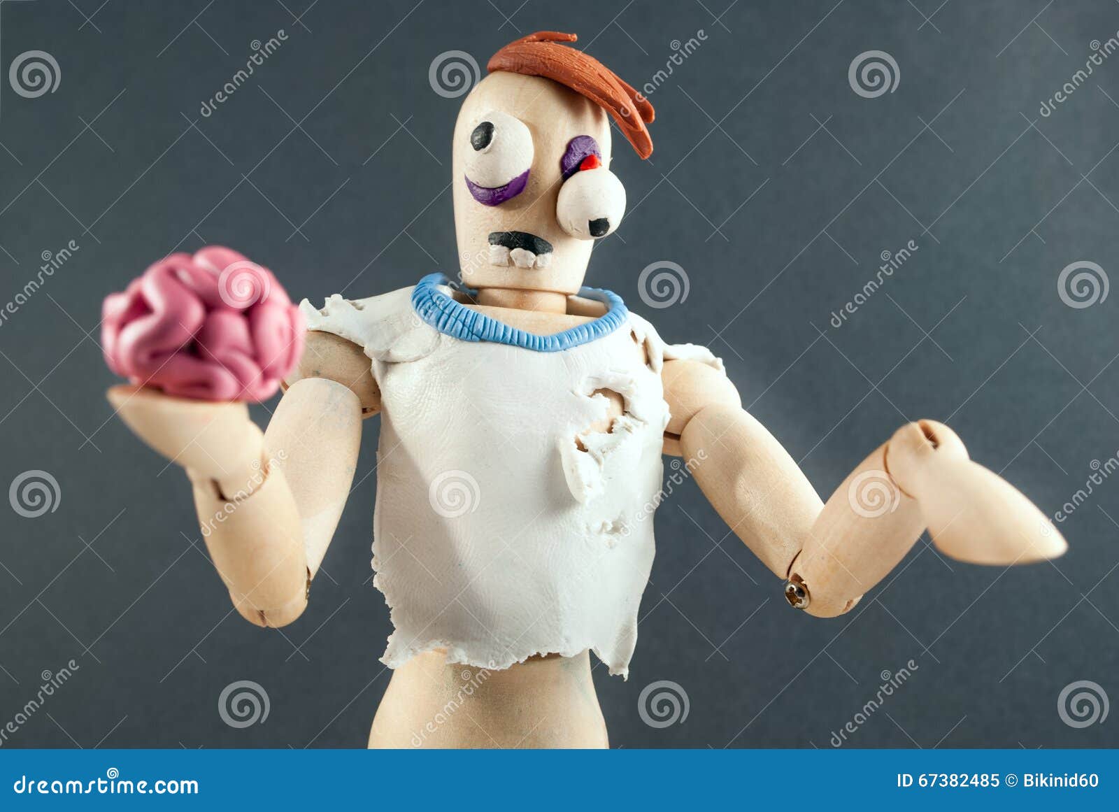 Zombie Wooden Dummy Stock Image Image Of Brain Epidemy 67382485