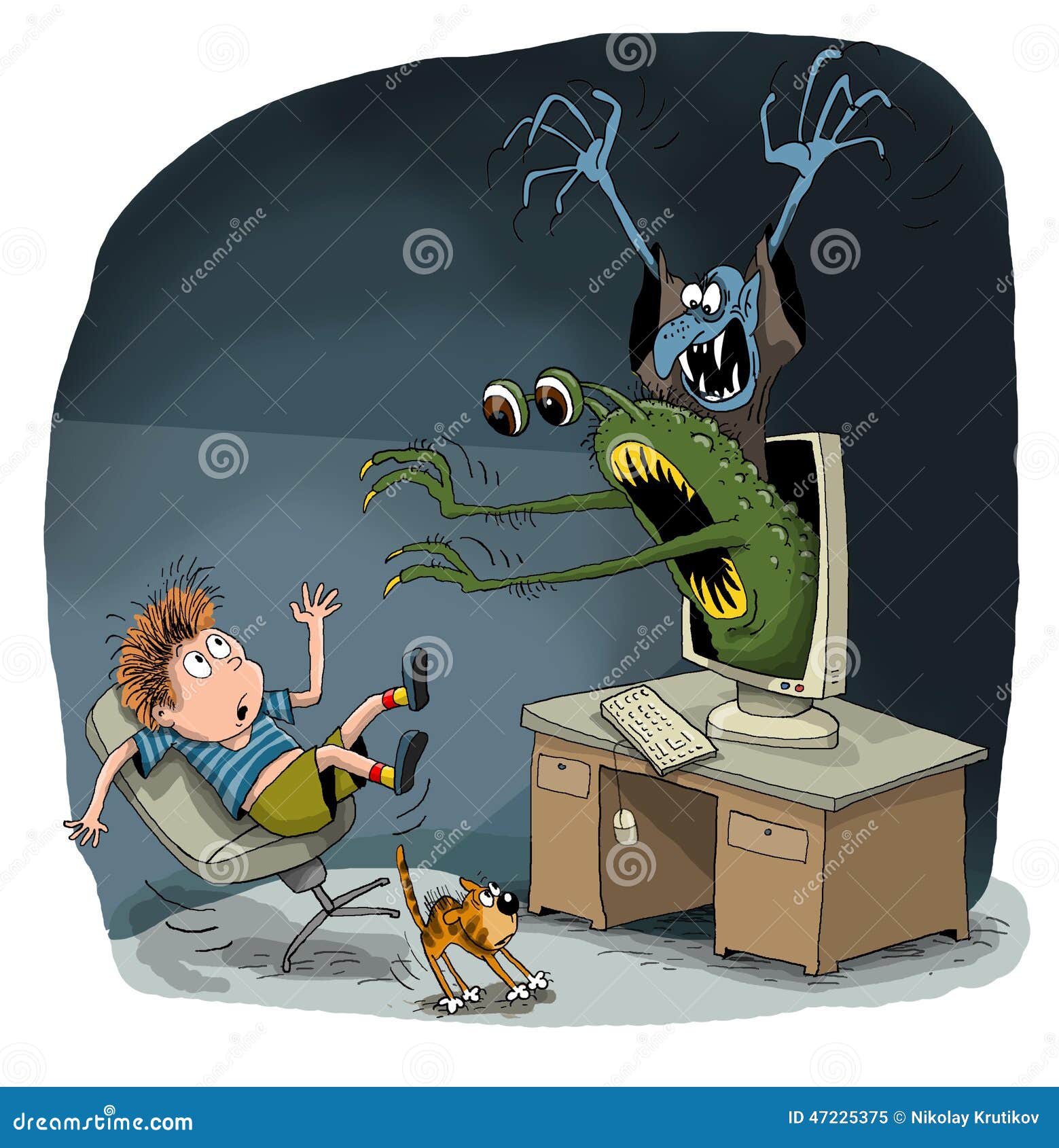 Zombies monsters stock illustration. Illustration of computer - 47225375