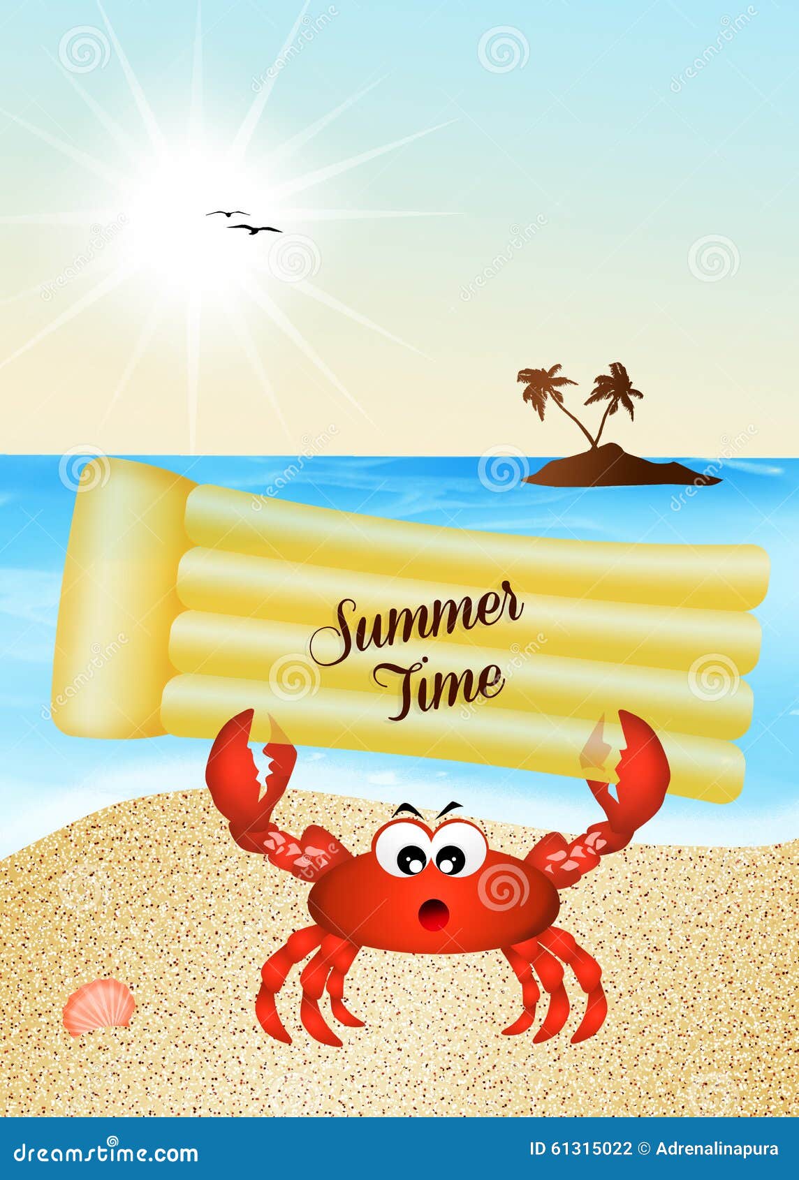 Zomer stock illustratie. Illustration of water, luchtbed - 61315022