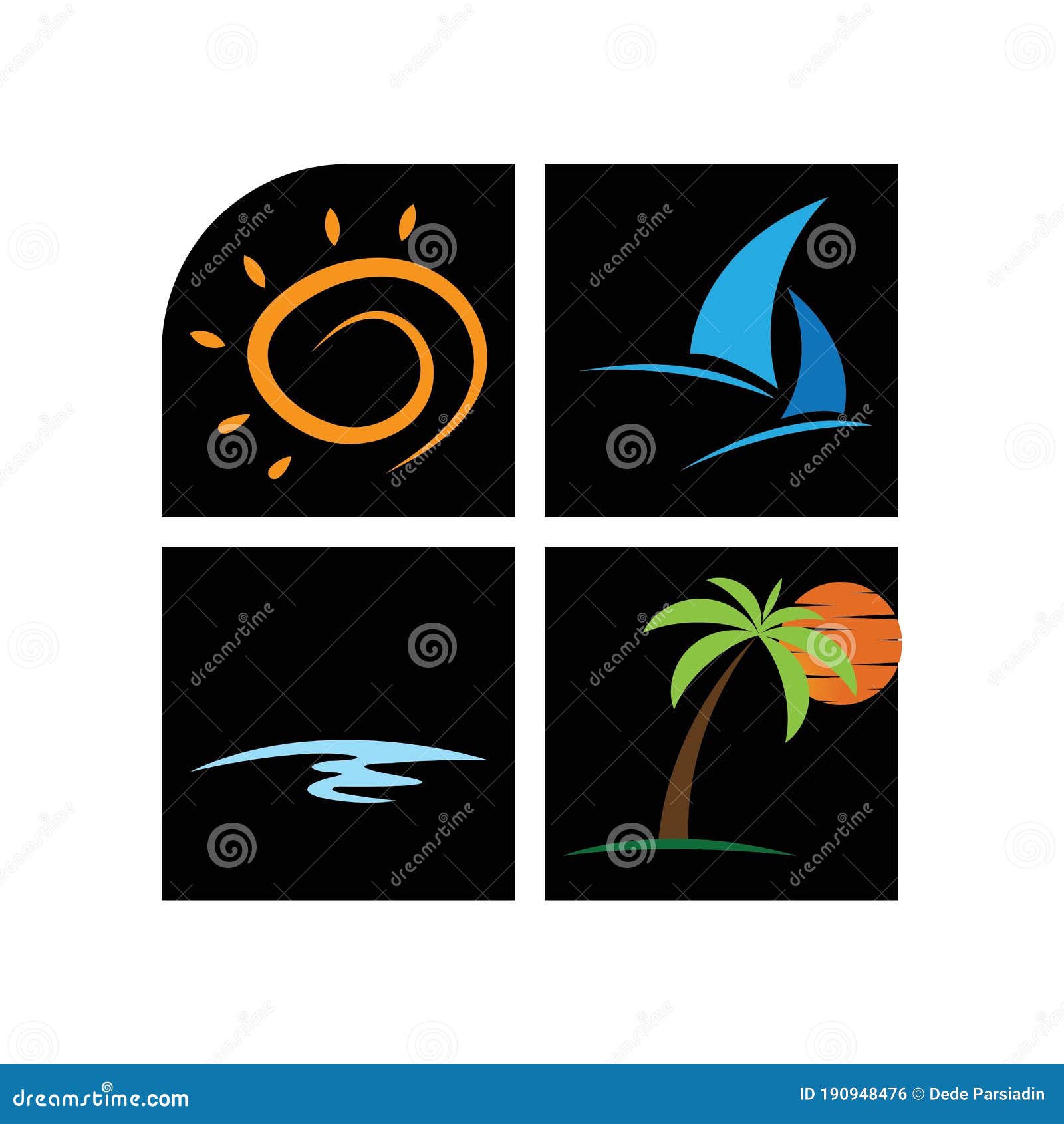 Zomer-logo Symbool Illustratie Ontwerpsjabloon Vector Vector ...