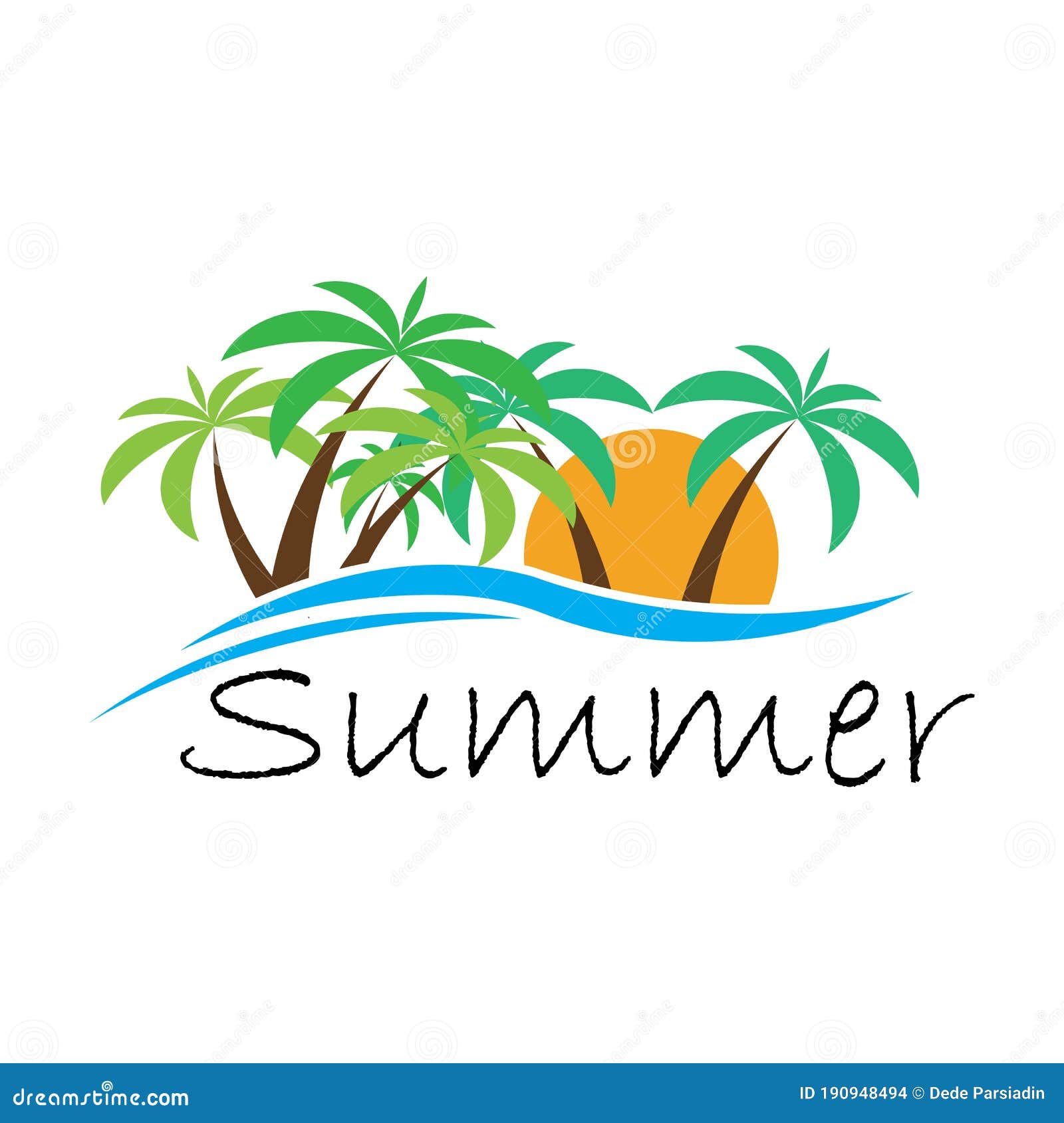 Zomer-logo Symbool Illustratie Ontwerpsjabloon Vector Vector ...