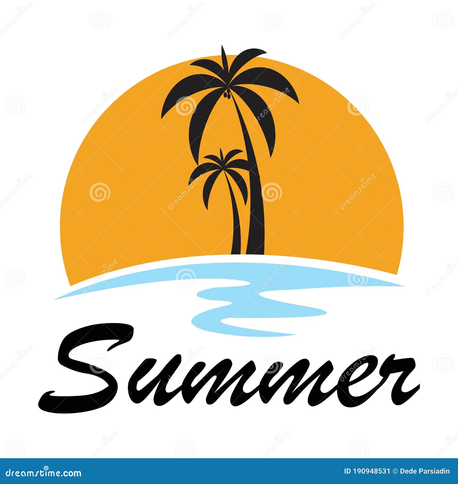 Zomer-logo Symbool Illustratie Ontwerpsjabloon Vector Vector ...