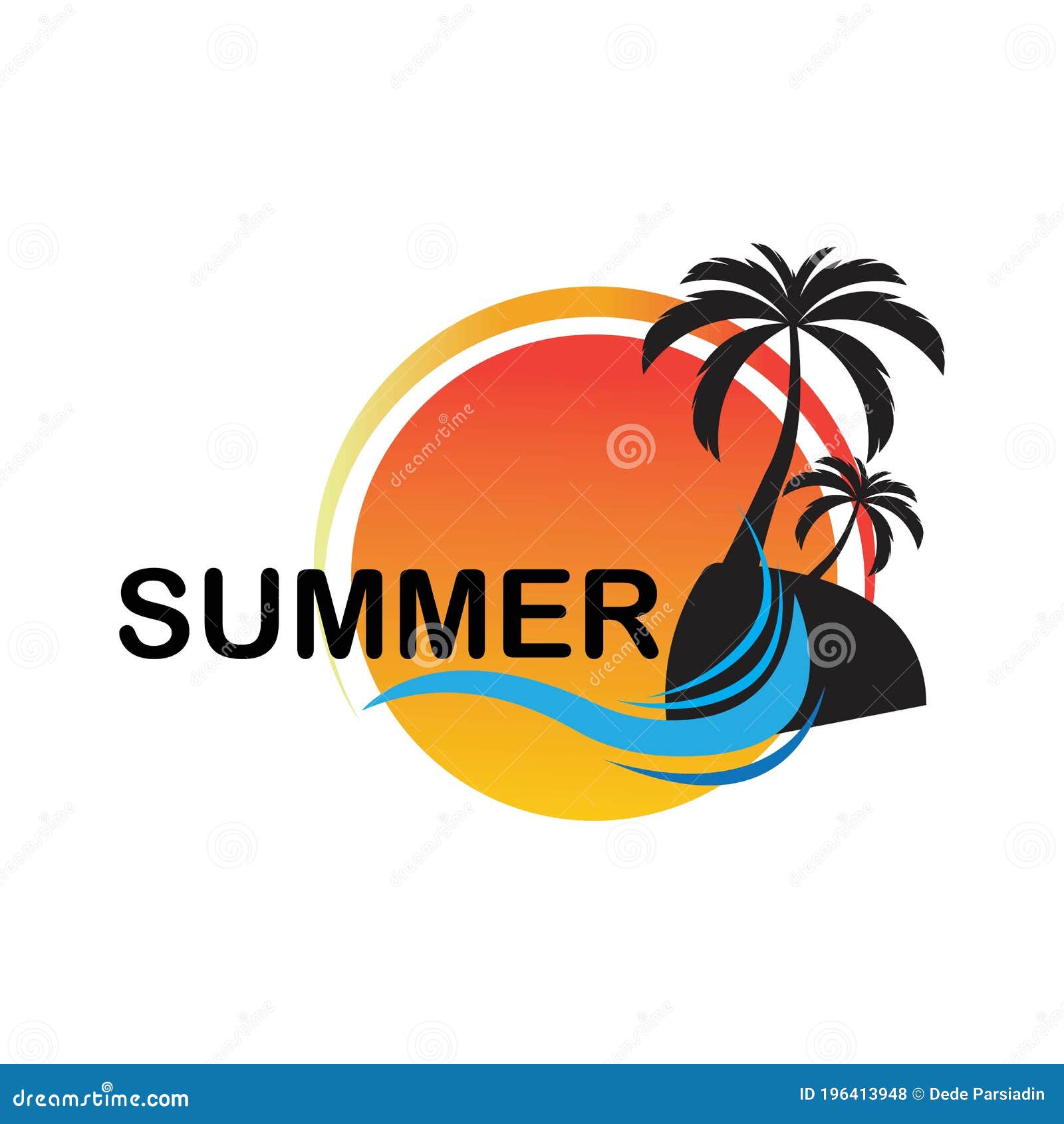 Zomer-logo Symbool Illustratie Ontwerpsjabloon Vector Vector ...