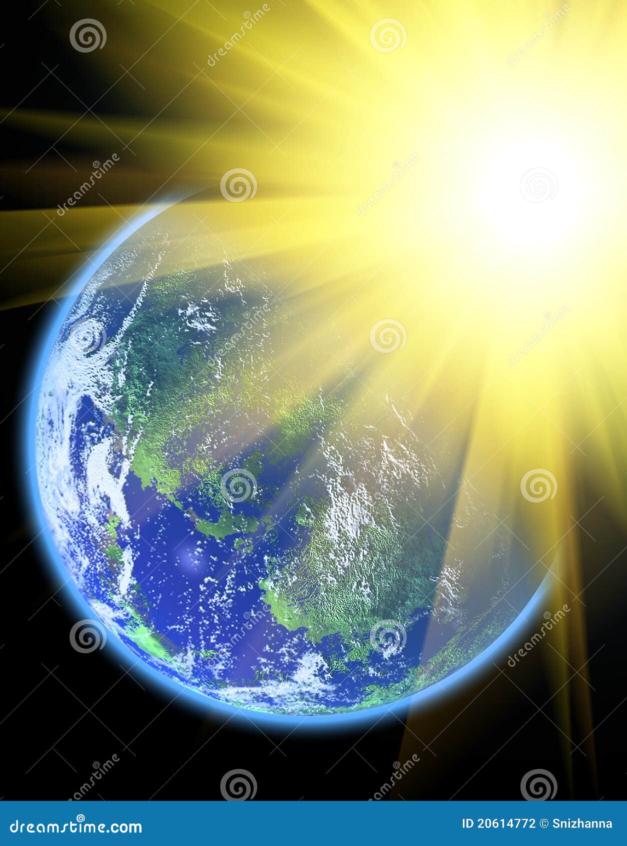 Zon en aarde stock foto. Image of exemplaar, wetenschap - 20614772