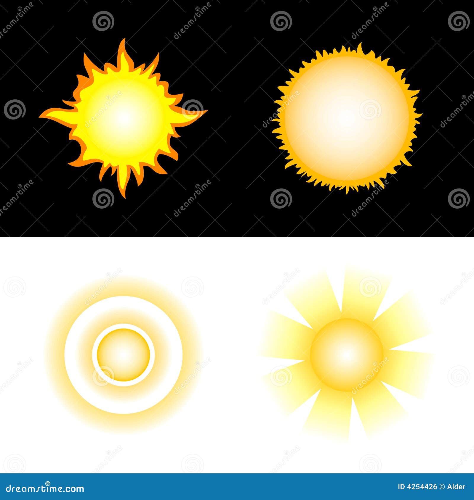 Zon. Vector pictogrammen vector illustratie. Illustration of ruimte ...