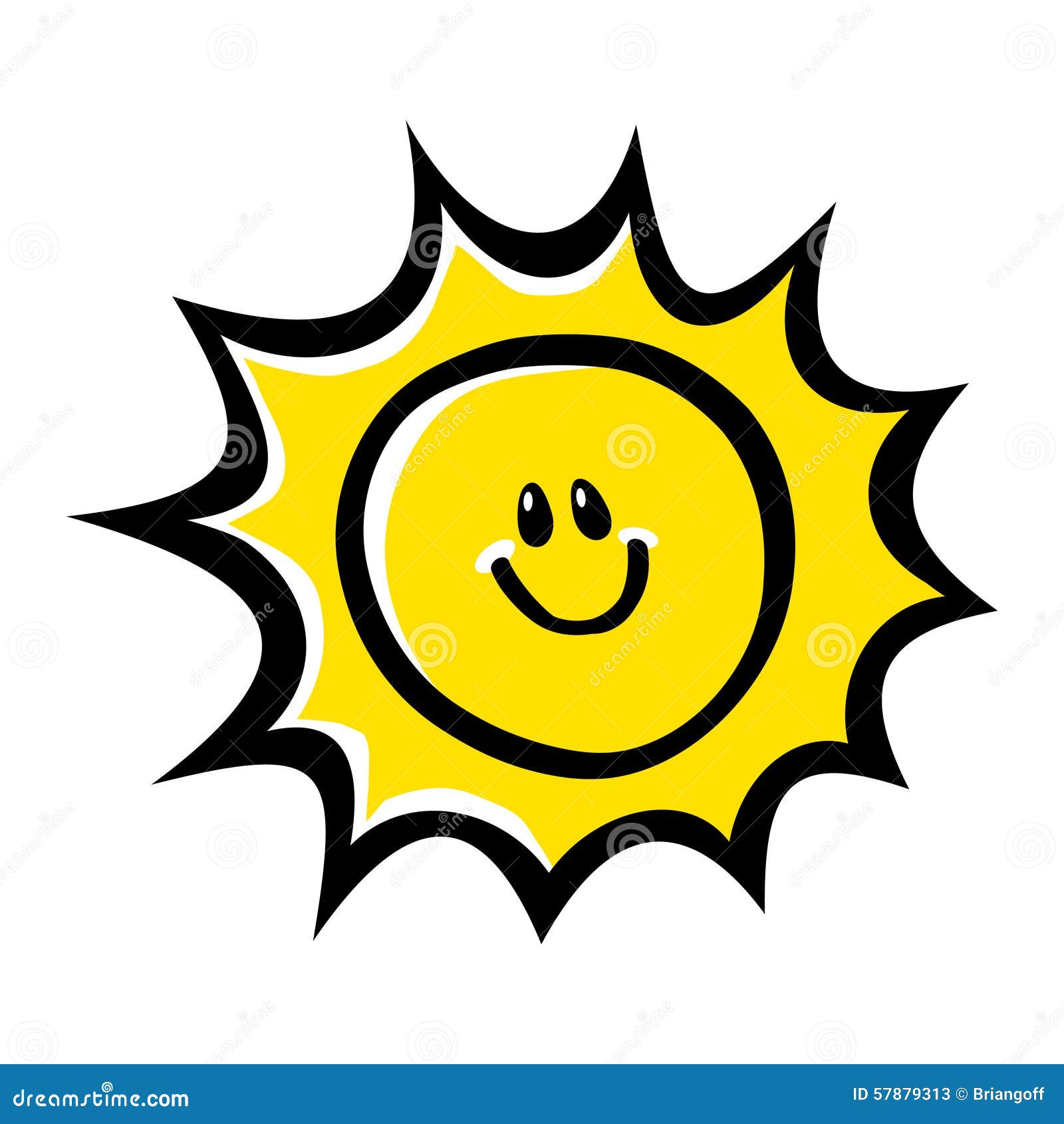 Zon vectorpictogram vector illustratie. Illustration of vector - 57879313