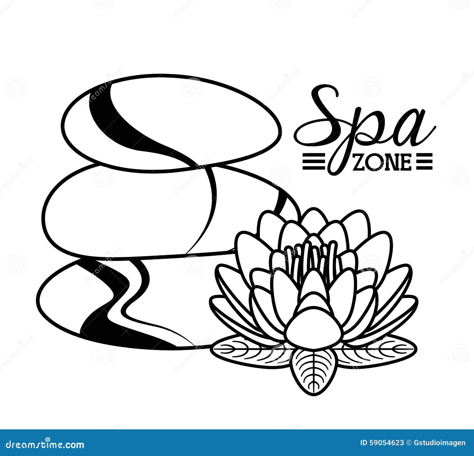 Zona dos termas ilustração do vetor. Ilustração de isolado - 59054623