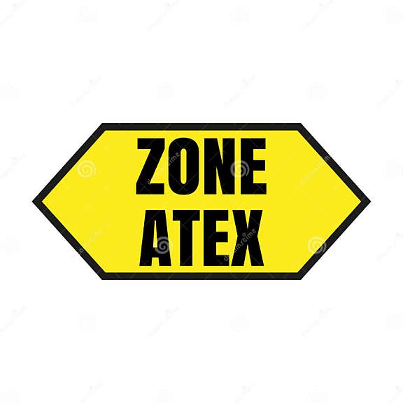 Zone atex symbol icon stock illustration. Illustration of sign - 302311227