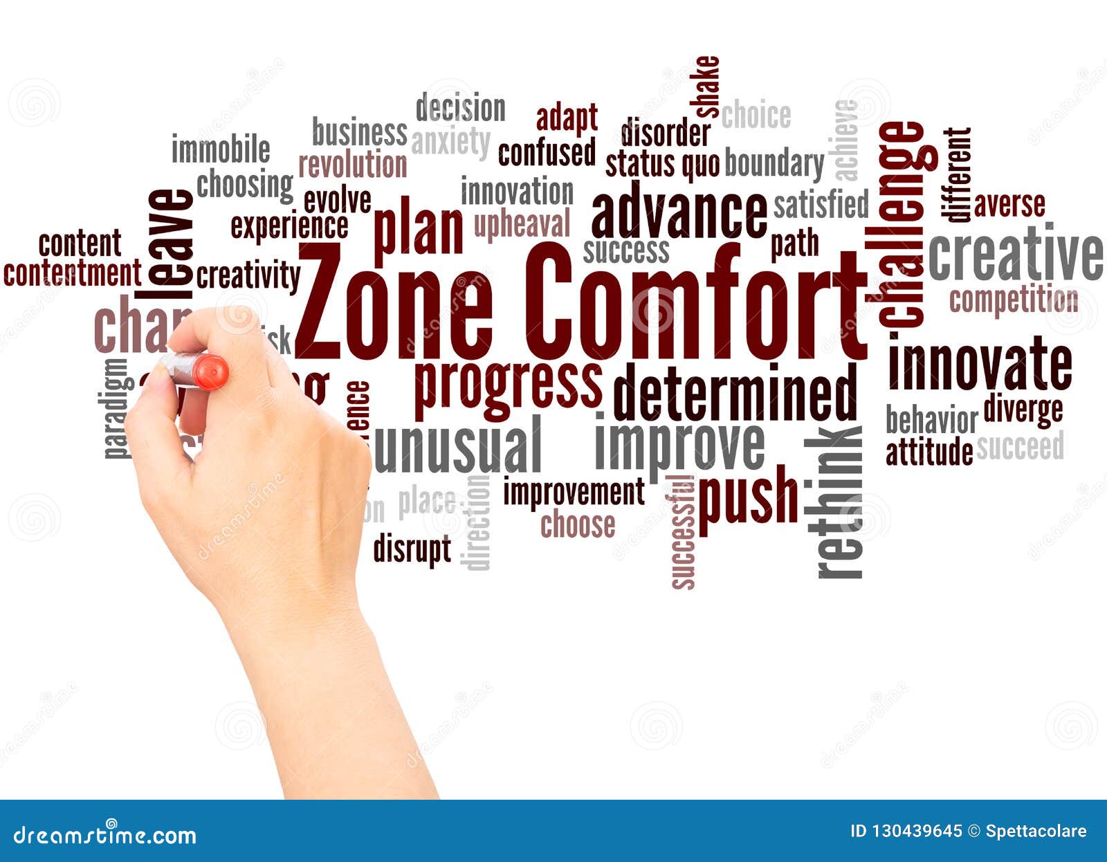 Zone Comfort Word Cloud Hand Writing Concept Stock Illustration ...