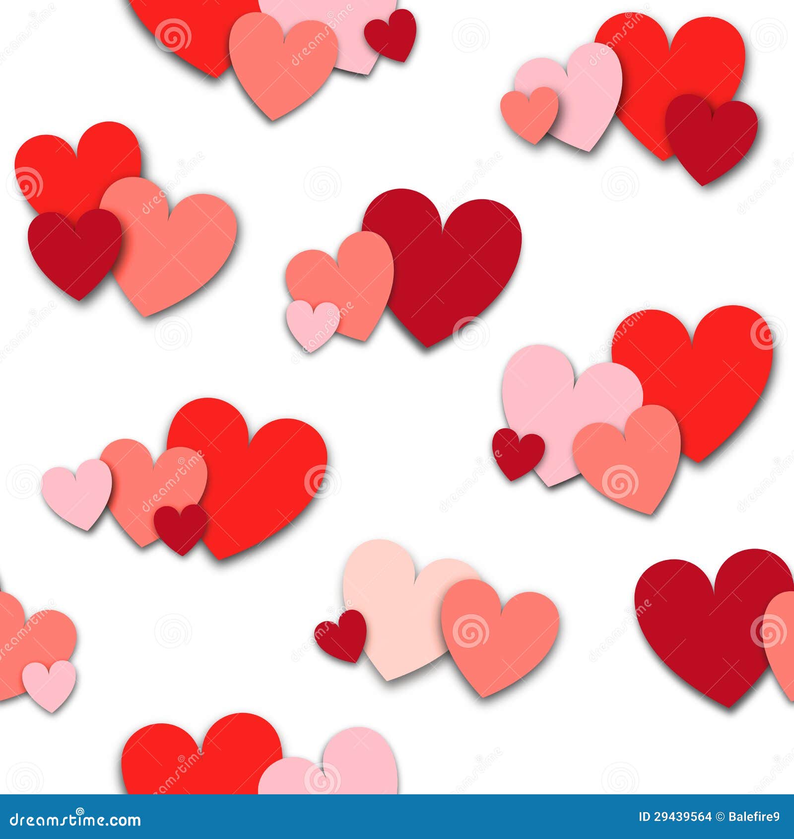 Zone Des Coeurs Roses Et Rouges Tileable Illustration Stock ...