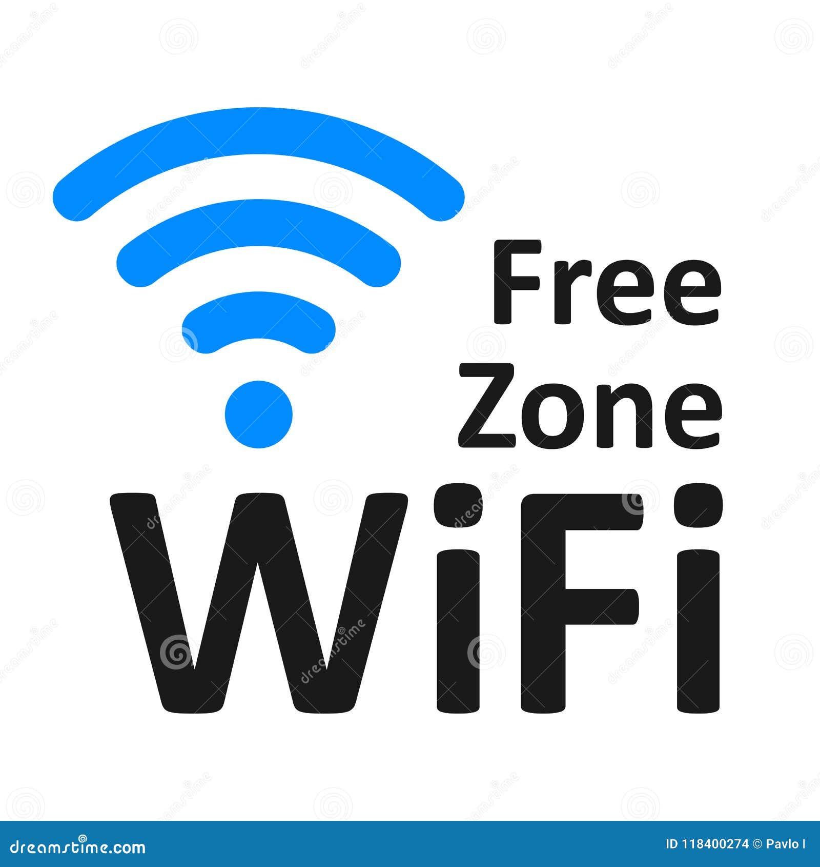 Zone Gratuite De Logo De Wifi - Vecteur Illustration Stock ...