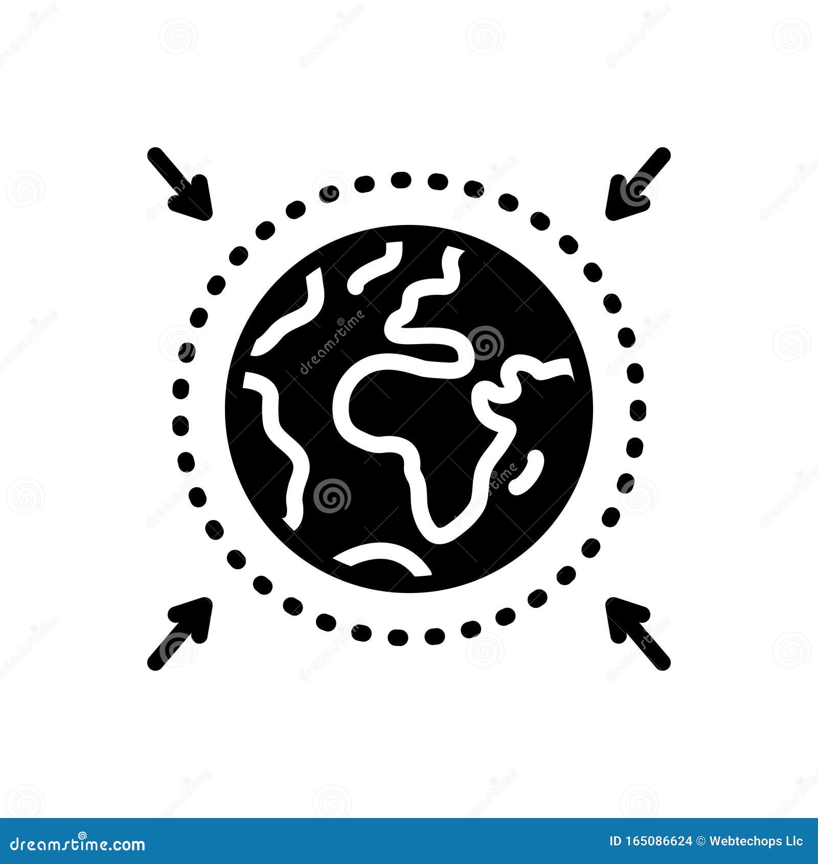 Black Solid Icon for Zone, Area and Sector Stock Vector - Illustration ...