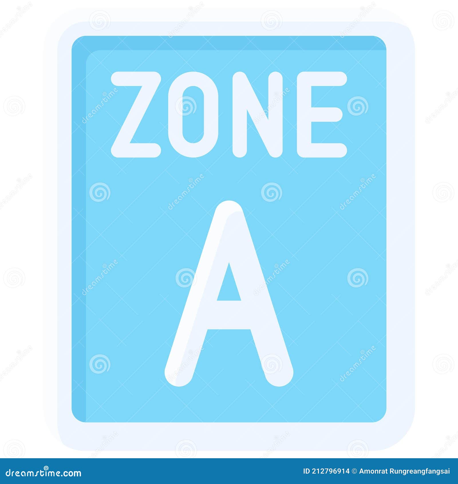 Zone a Sign Icon, Parking Lot Related Vector Stock Vector ...