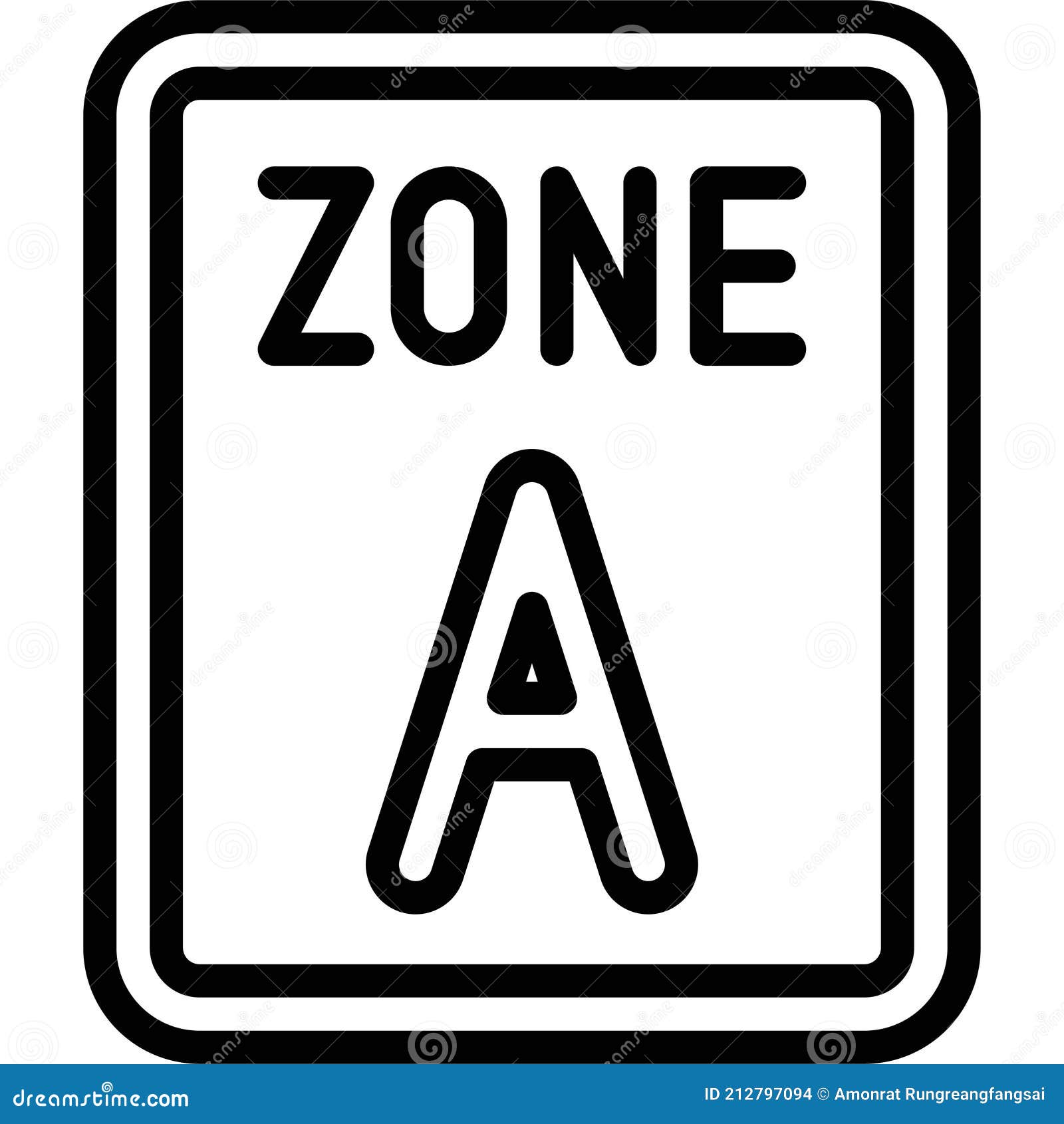 Zone a Sign Icon, Parking Lot Related Vector Stock Vector ...