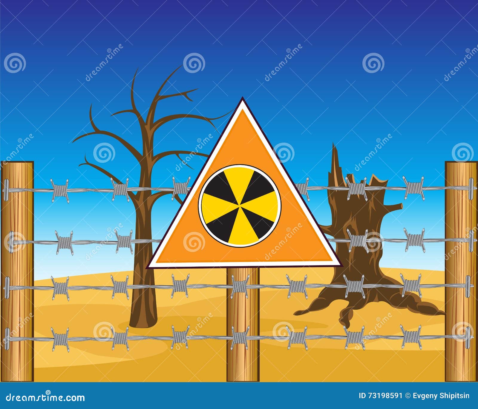 Zone to radioactive danger stock vector. Illustration of external ...