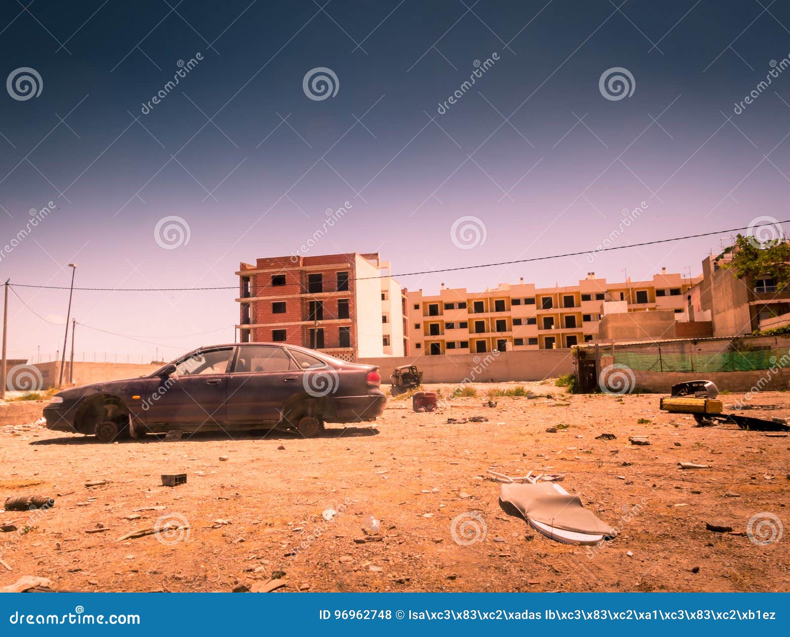 Zone of War, Abandoned Area Stock Photo - Image of artillery, desert ...