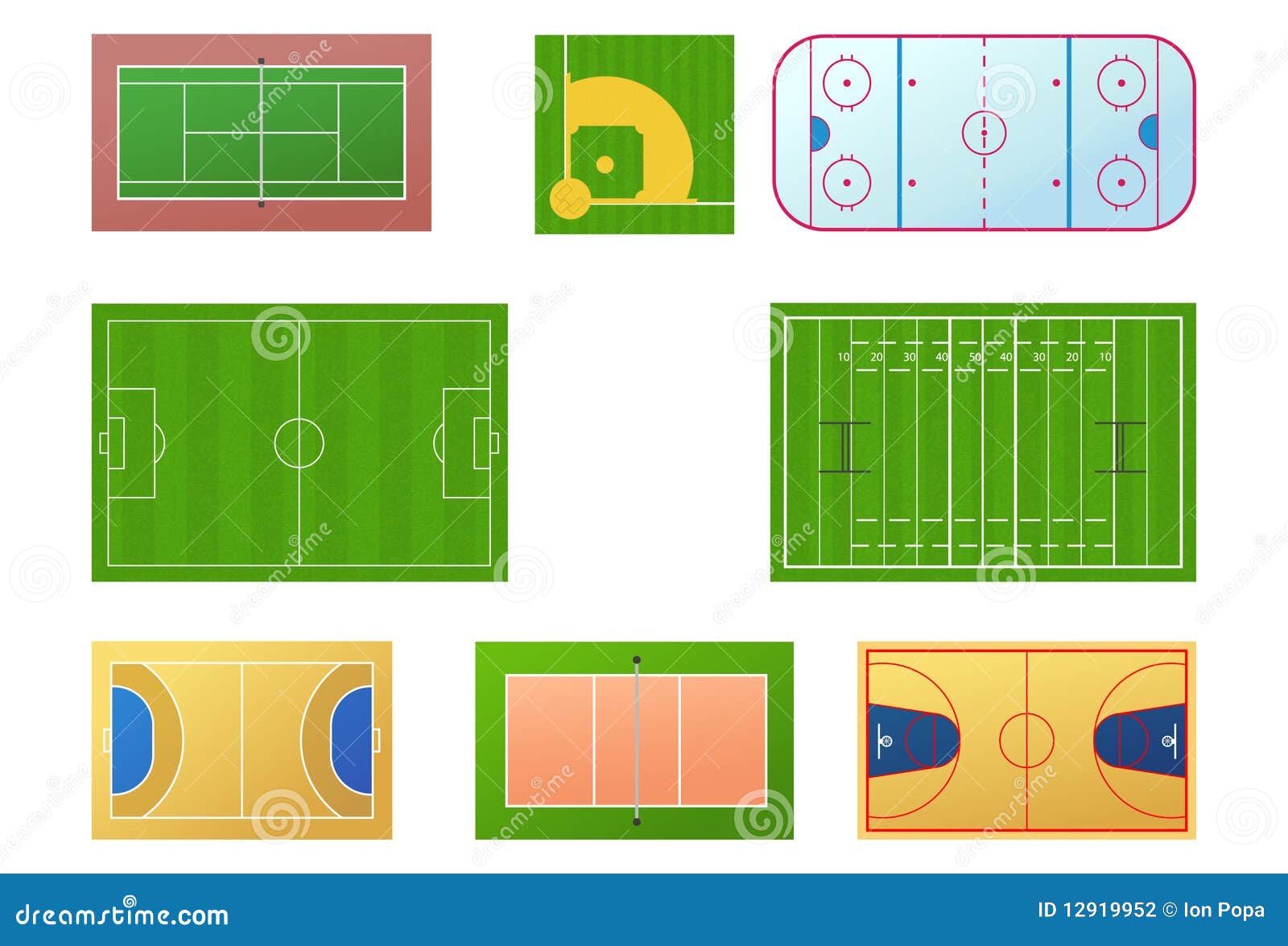 Zones de sport illustration de vecteur. Illustration du pièce - 12919952