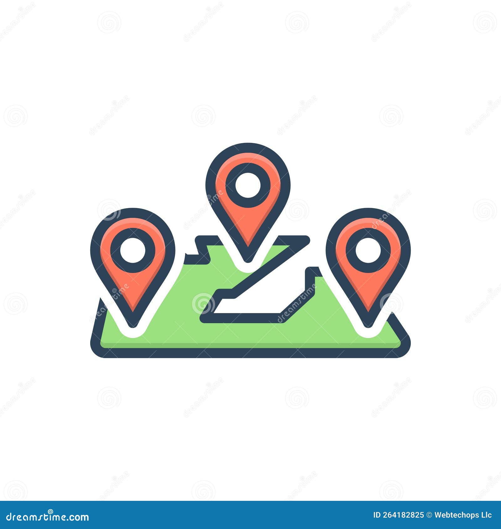 Color Illustration Icon for Zones, Area and Sector Stock Vector ...