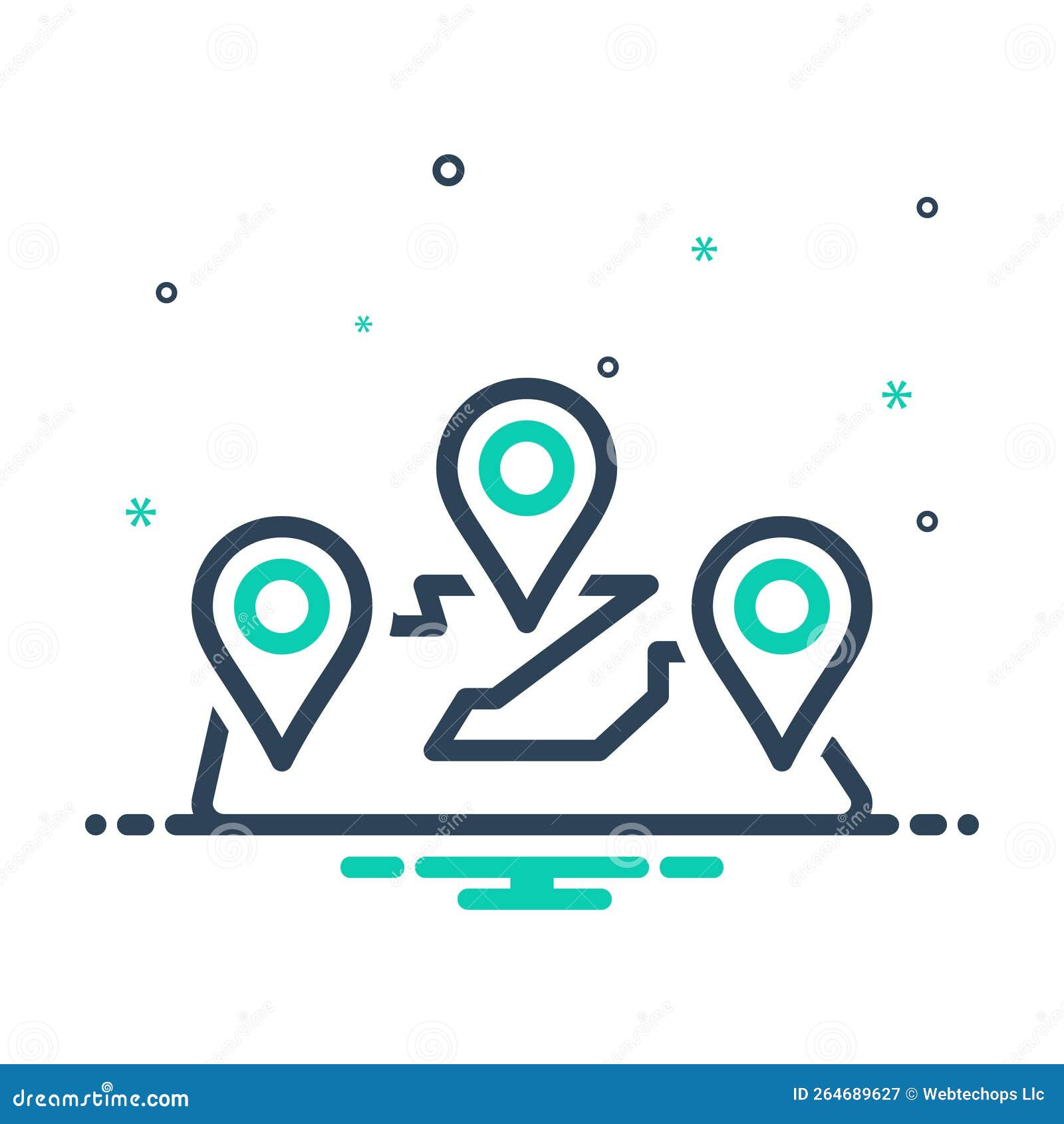 Mix Icon for Zones, Area and Sector Stock Illustration - Illustration ...