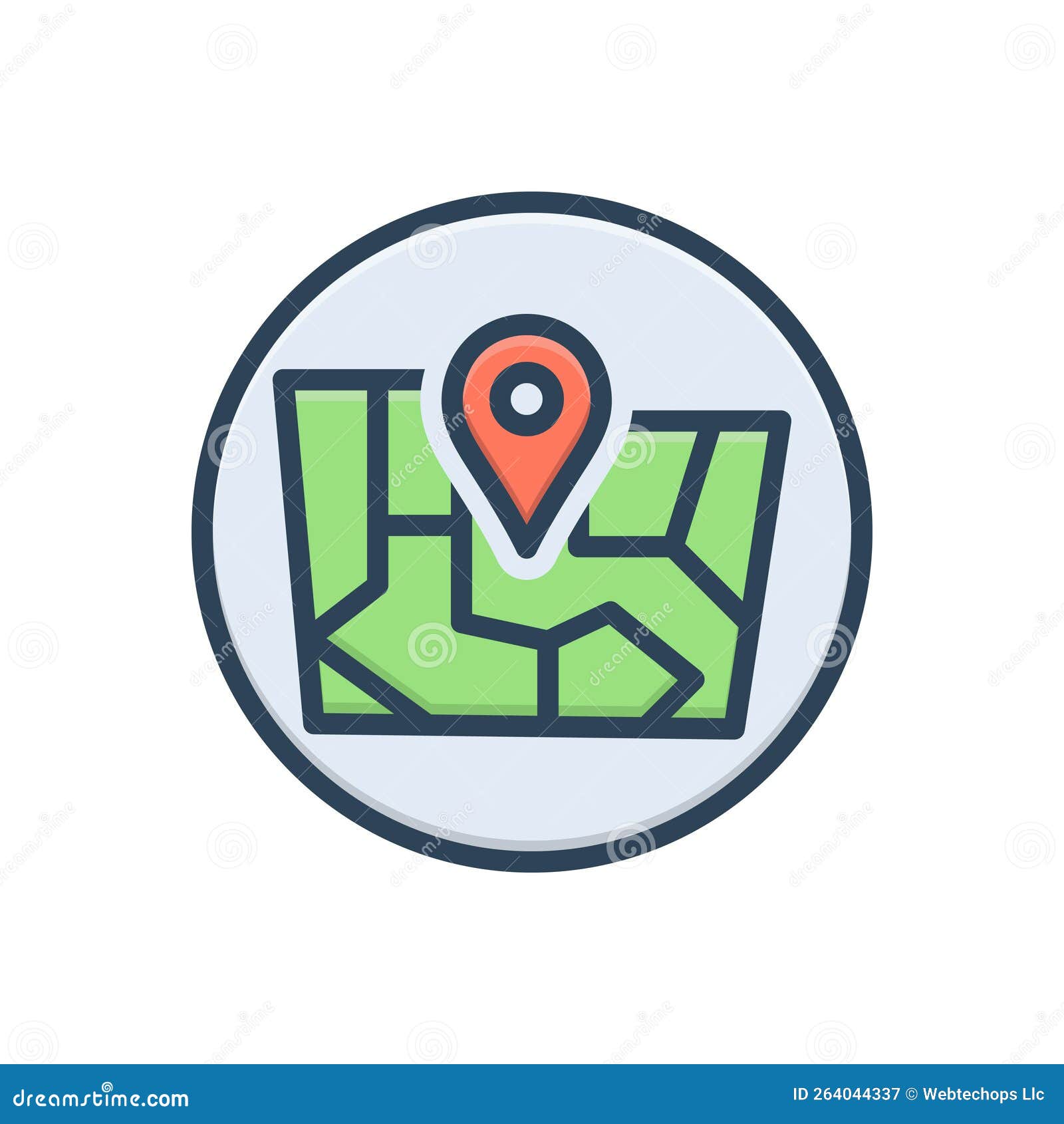 Color Illustration Icon for Zoning, Field and Region Stock Illustration ...