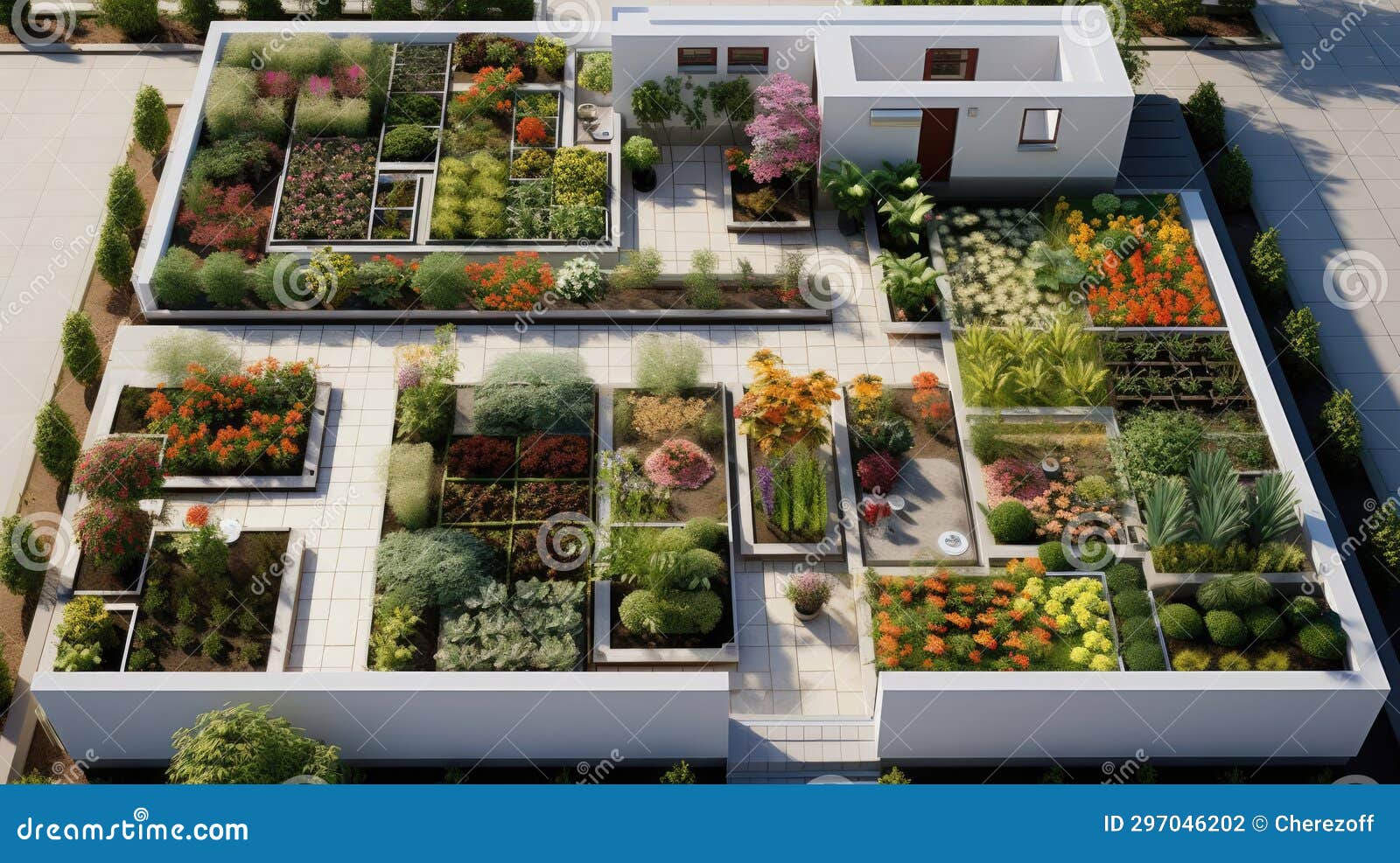 Zoning and Planning of the Garden and Flower Garden Stock Photo - Image ...