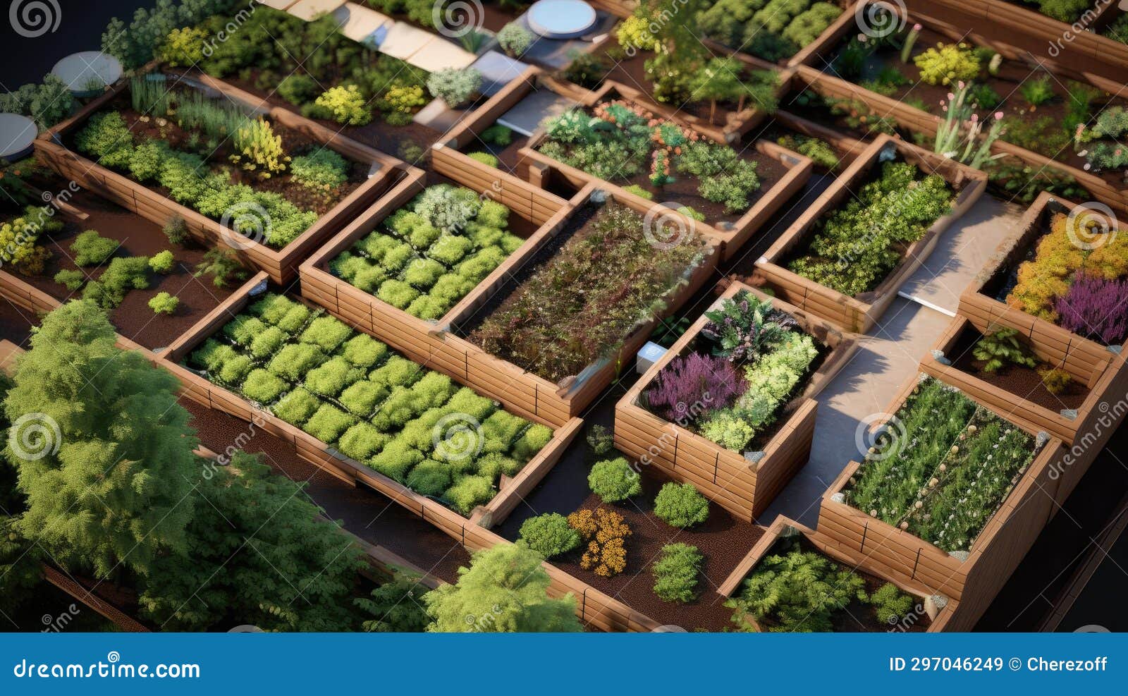 Zoning and Planning of the Garden and Flower Garden Stock Image - Image ...