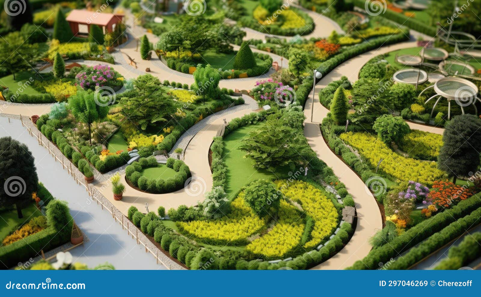 Zoning and Planning of the Garden and Flower Garden Stock Image - Image ...