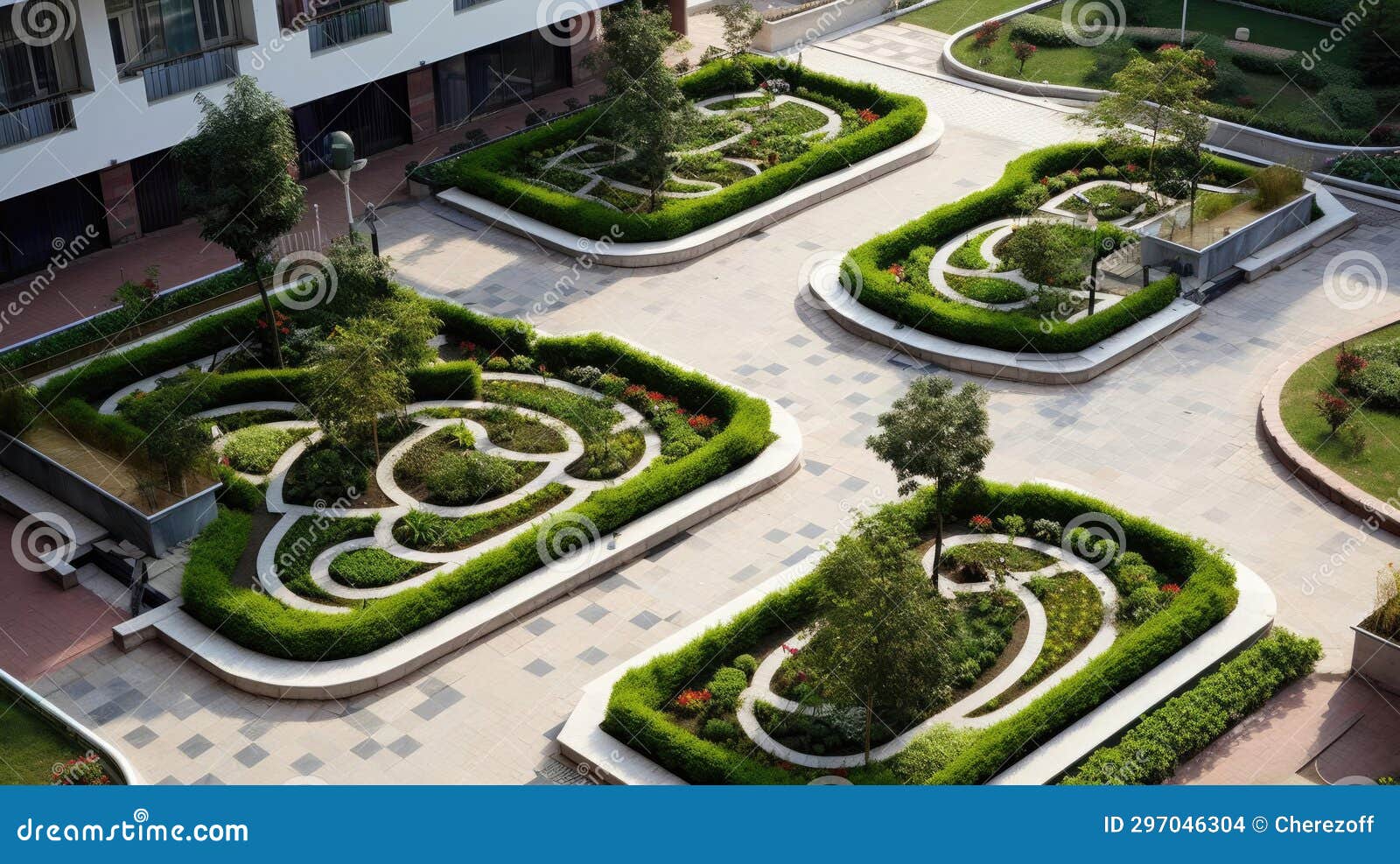 Zoning and Planning of the Garden and Flower Garden Stock Photo - Image ...