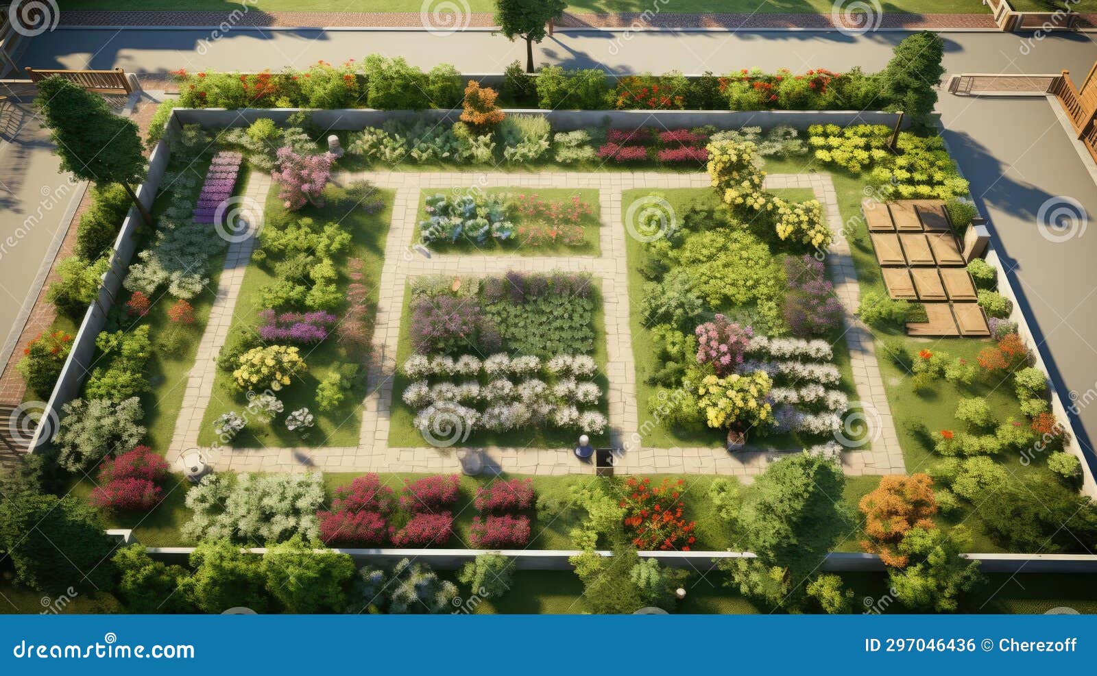 Zoning and Planning of the Garden and Flower Garden Stock Photo - Image ...