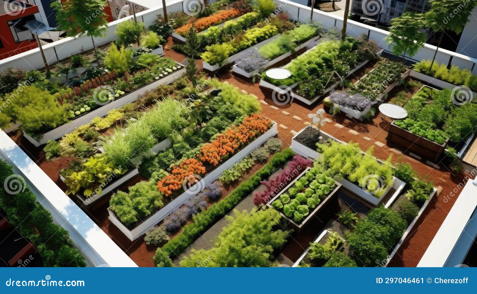 Zoning and Planning of the Garden and Flower Garden Stock Image - Image ...