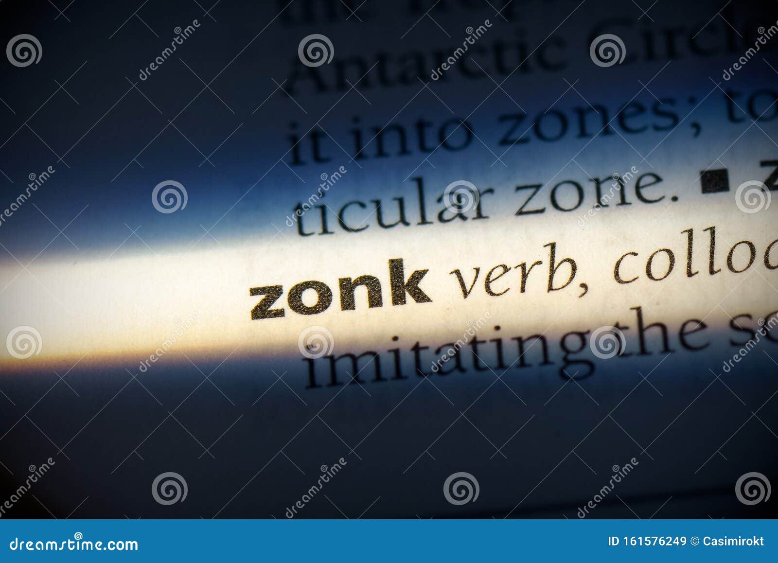Zonk stock image. Image of language, page, zonk, focus - 161576249