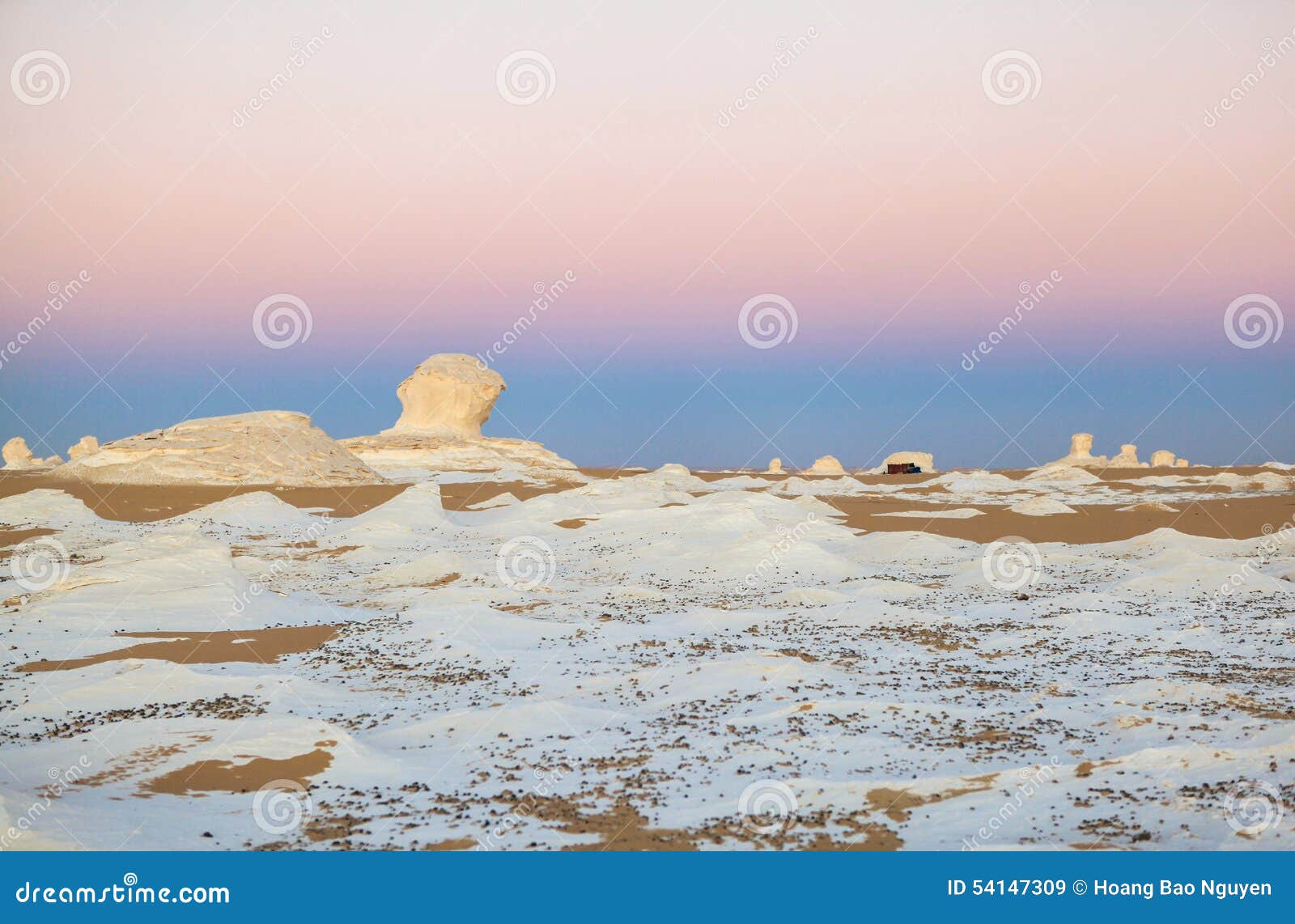 Zonsopgang Bij Witte Woestijn, Egypte Stock Afbeelding - Image of ...
