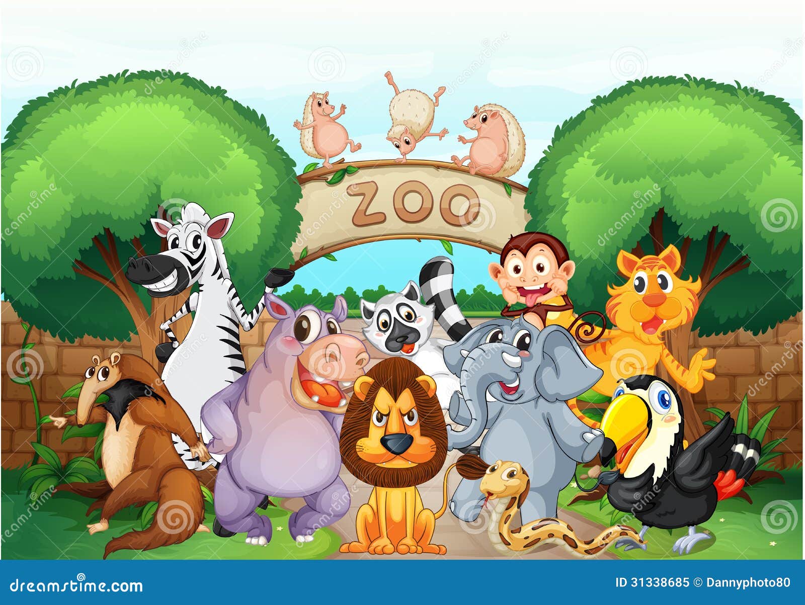 Zoo and animals stock vector. Illustration of drawing - 31338685